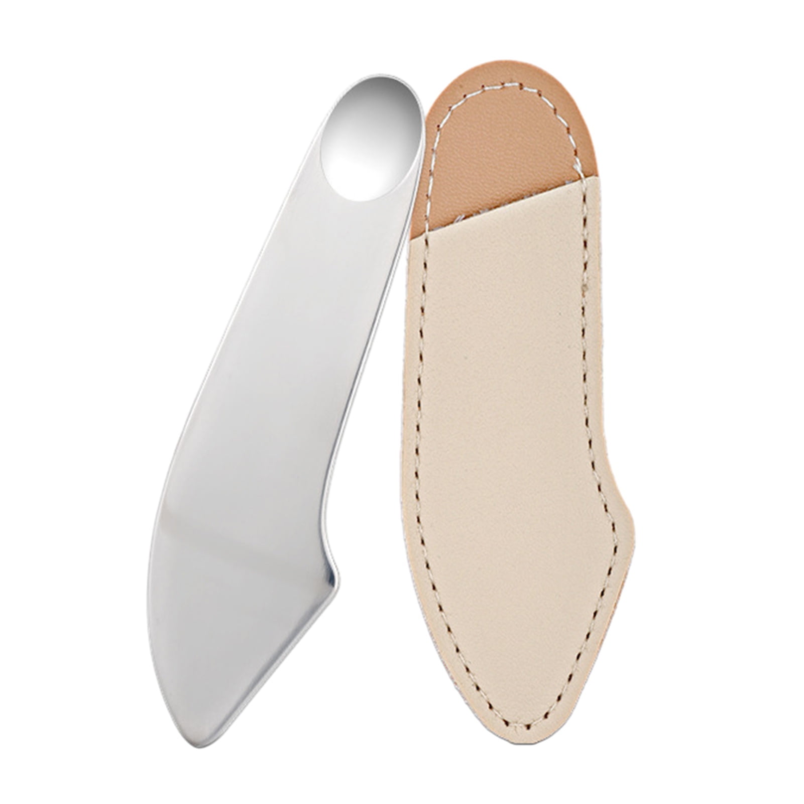 Lohuatrd Stainless Steel Spatula with Faux Leather Sleeve Facial Mud ...
