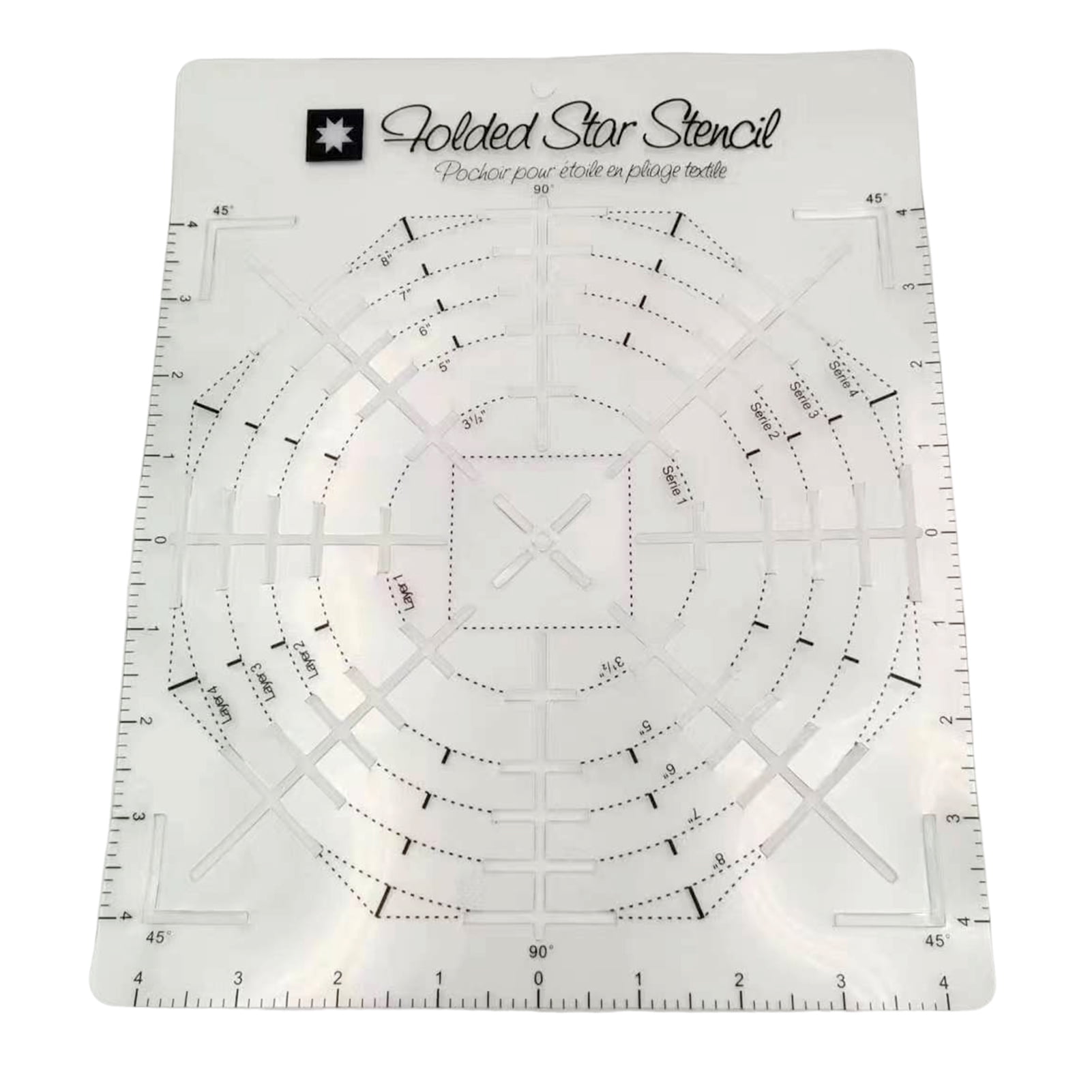 Lohuatrd Star Guide Template Multipurpose Sewing Ruler Accurate Easy-to ...