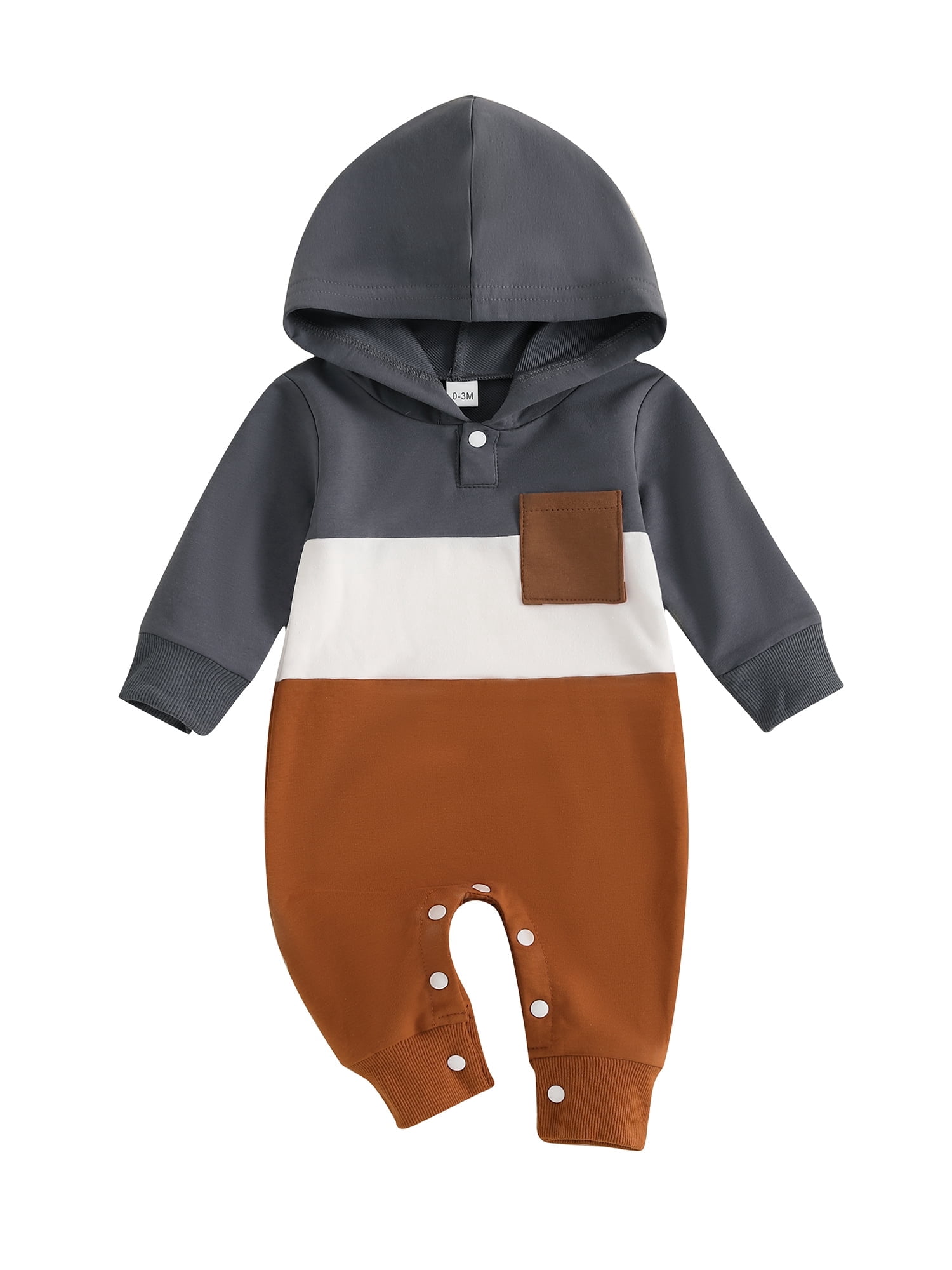 Loicainy Baby Toddler Boy Fall Romper 3 6 12 18 Months Contrast Color ...