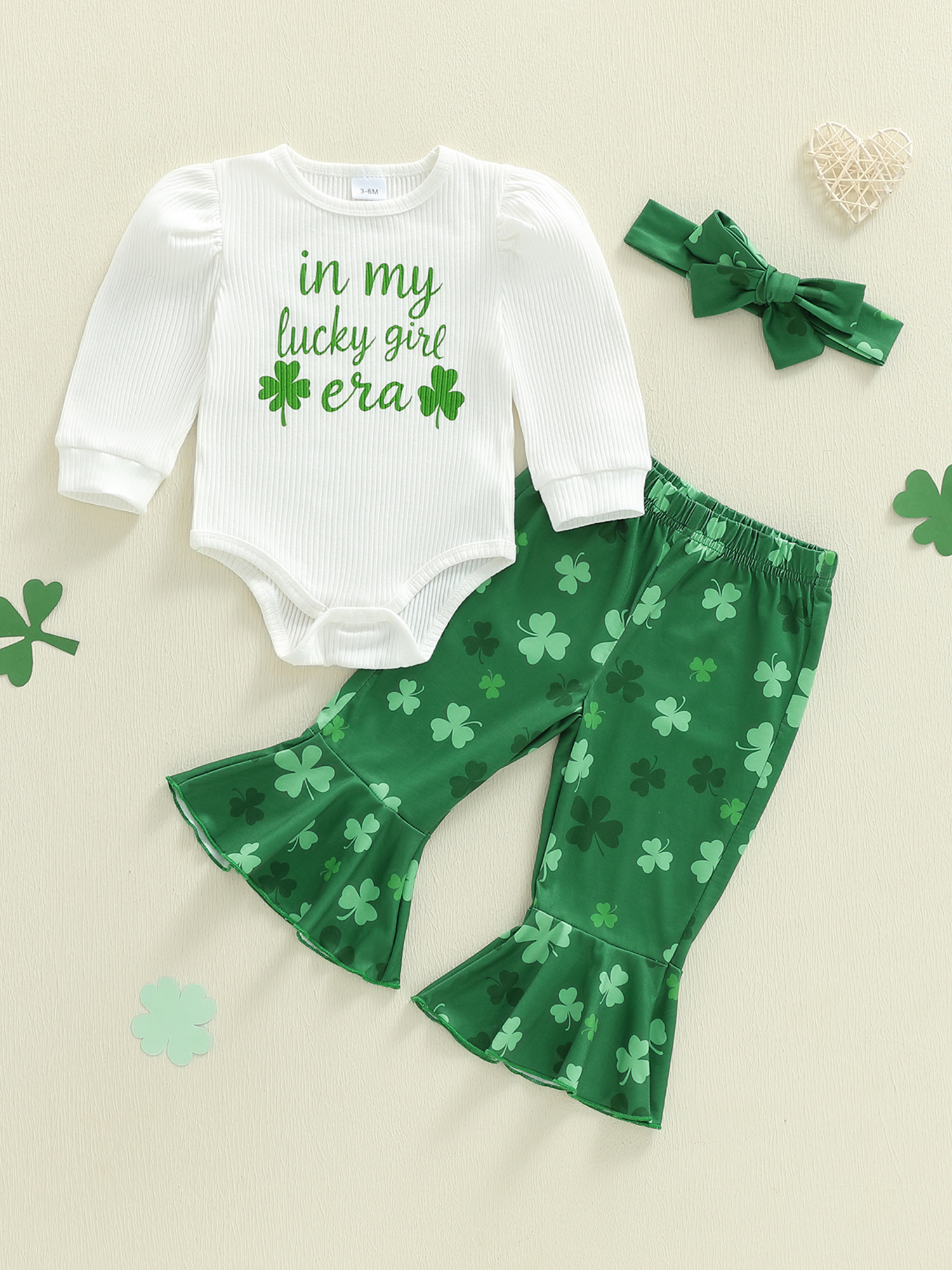 Loicainy Baby Toddler Girl Irish Outfits 3 6 12 18 Months Letter Long ...