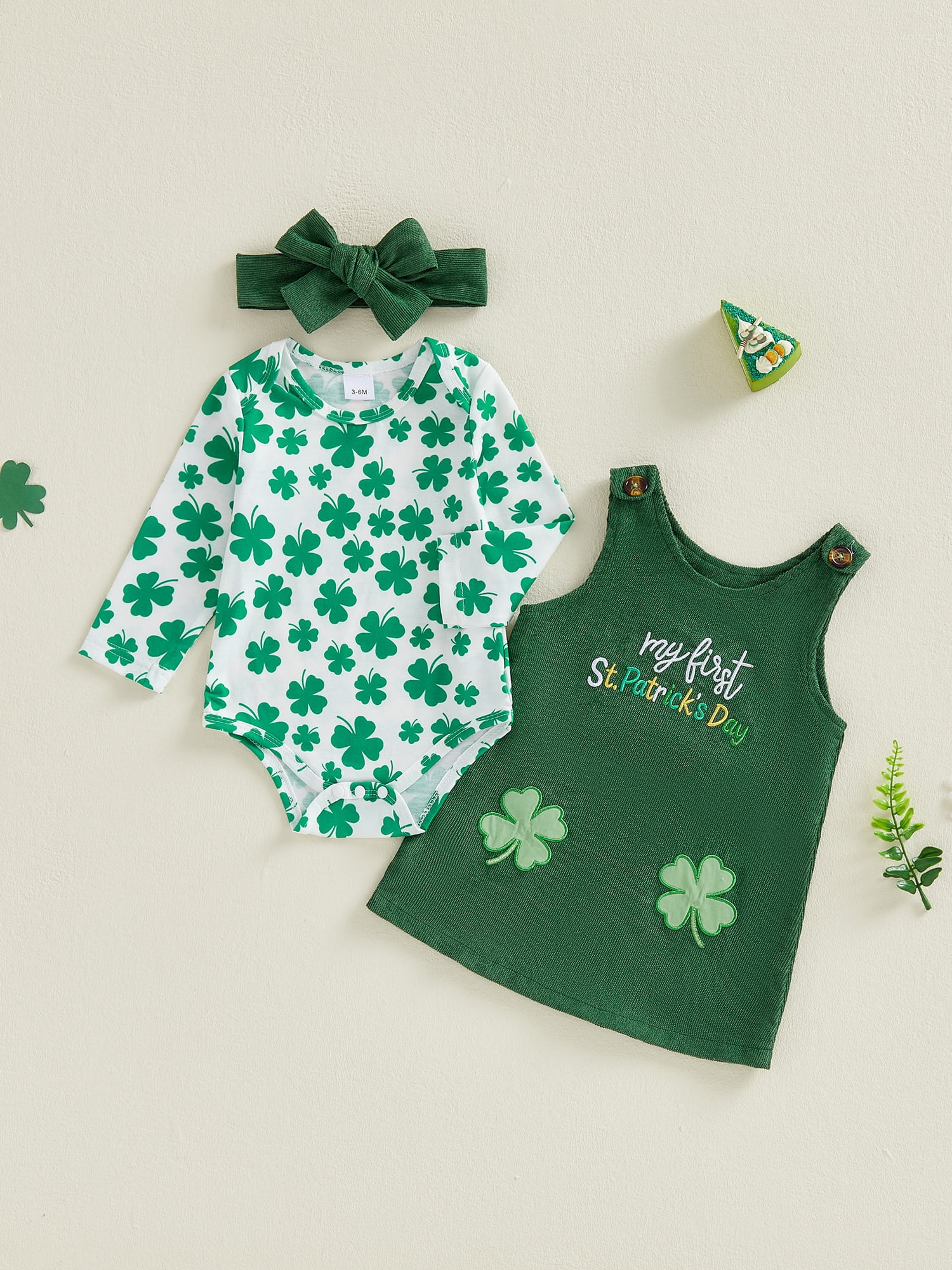Loicainy Baby Toddler Girls Irish Overall Outfits 3 6 12 18 Months Long ...