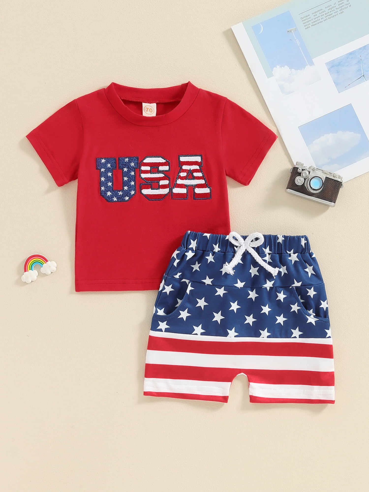 Loicainy Toddler Baby Boy 4th of July Summer Clothes Set 6 12 18 24 ...
