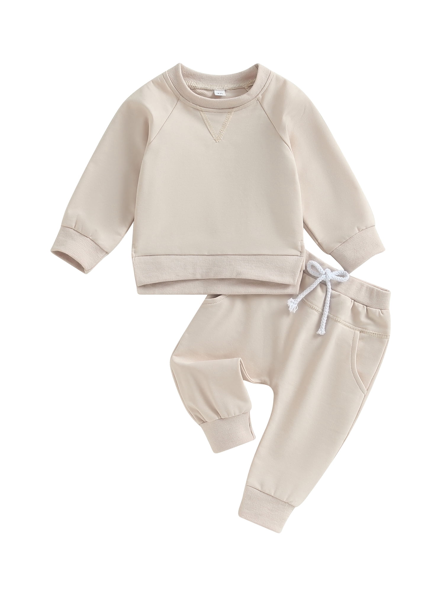 Loicainy Toddler Baby Boys Fall Outfits 6 12 18 24 Months 2T 3T Solid ...