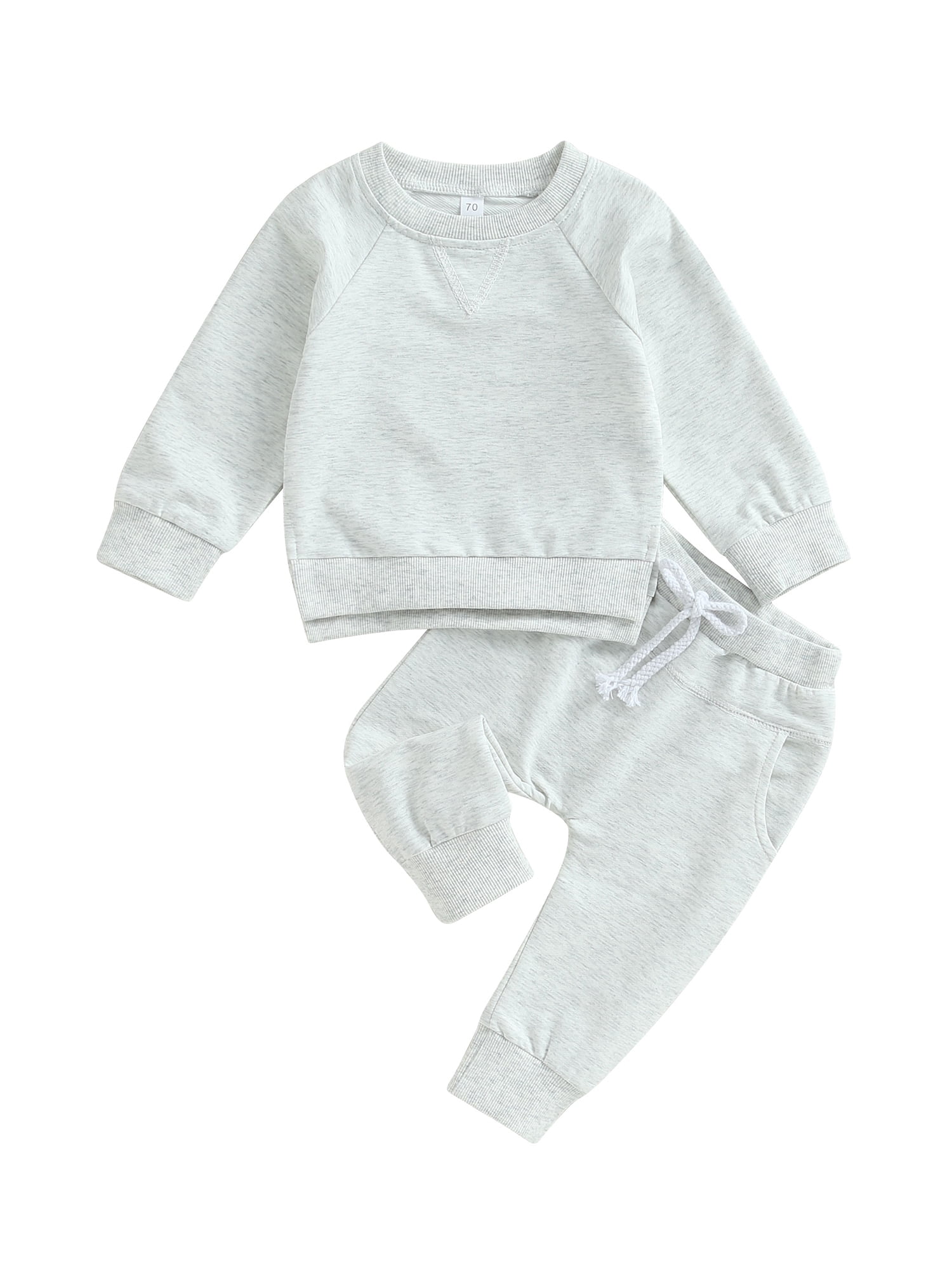 Loicainy Toddler Baby Boys Fall Outfits 6 12 18 24 Months 2T 3T Solid ...