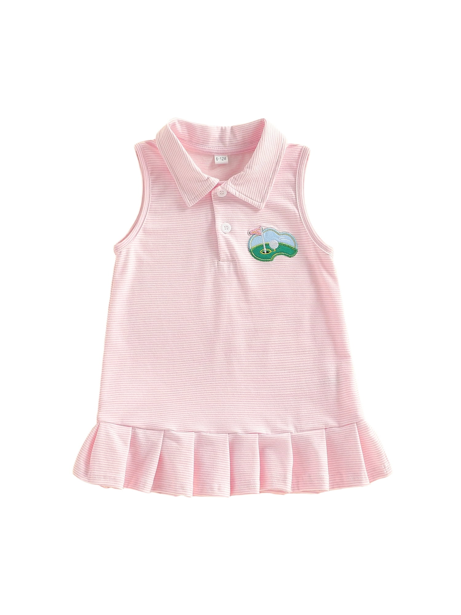 Loicainy Toddler Baby Girl Button Collared Dress 6 12 18 24 Months 2T ...