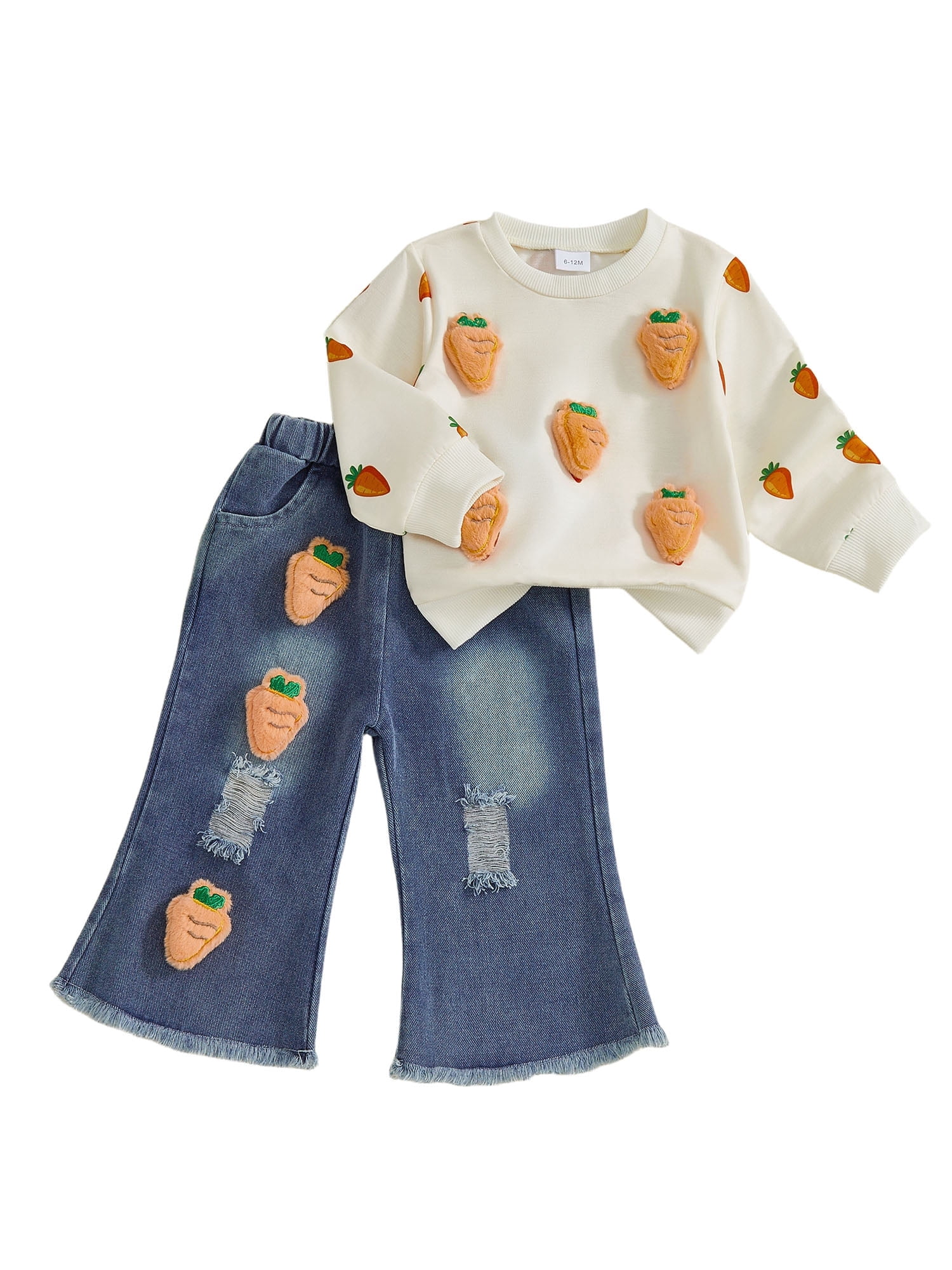Loicainy Toddler Kids Little Girls Easter Clothes Set 6 12 18 24 Months ...