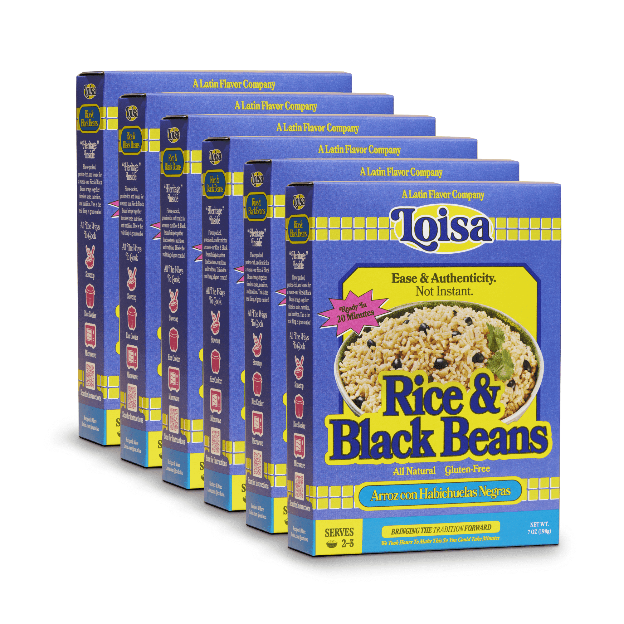 Loisa Rice & Black Beans, Premium Latin Rice & Beans, Non-GMO, No-MSG ...