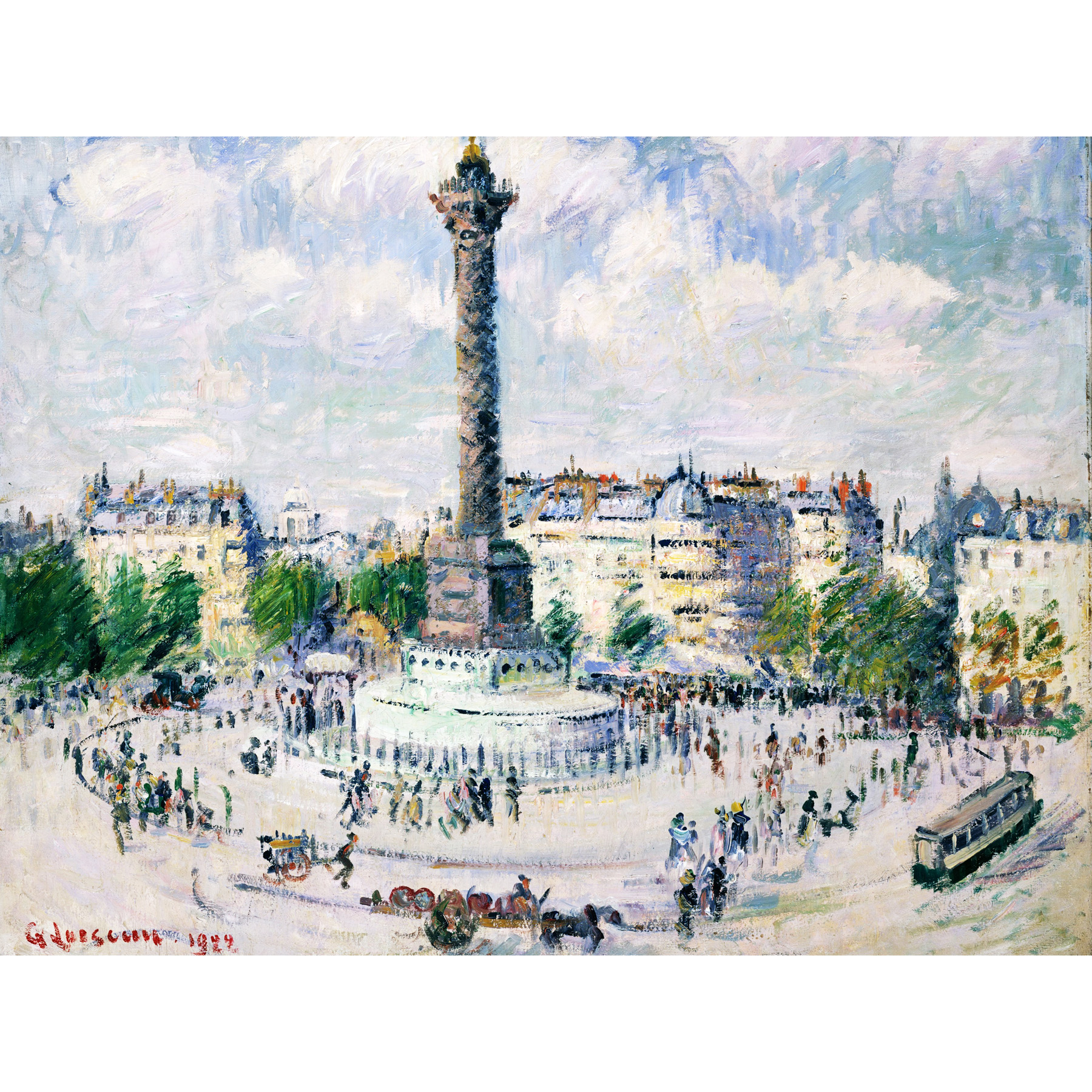Loiseau La Place Bastille Paris France Painting Extra Large Art Print ...