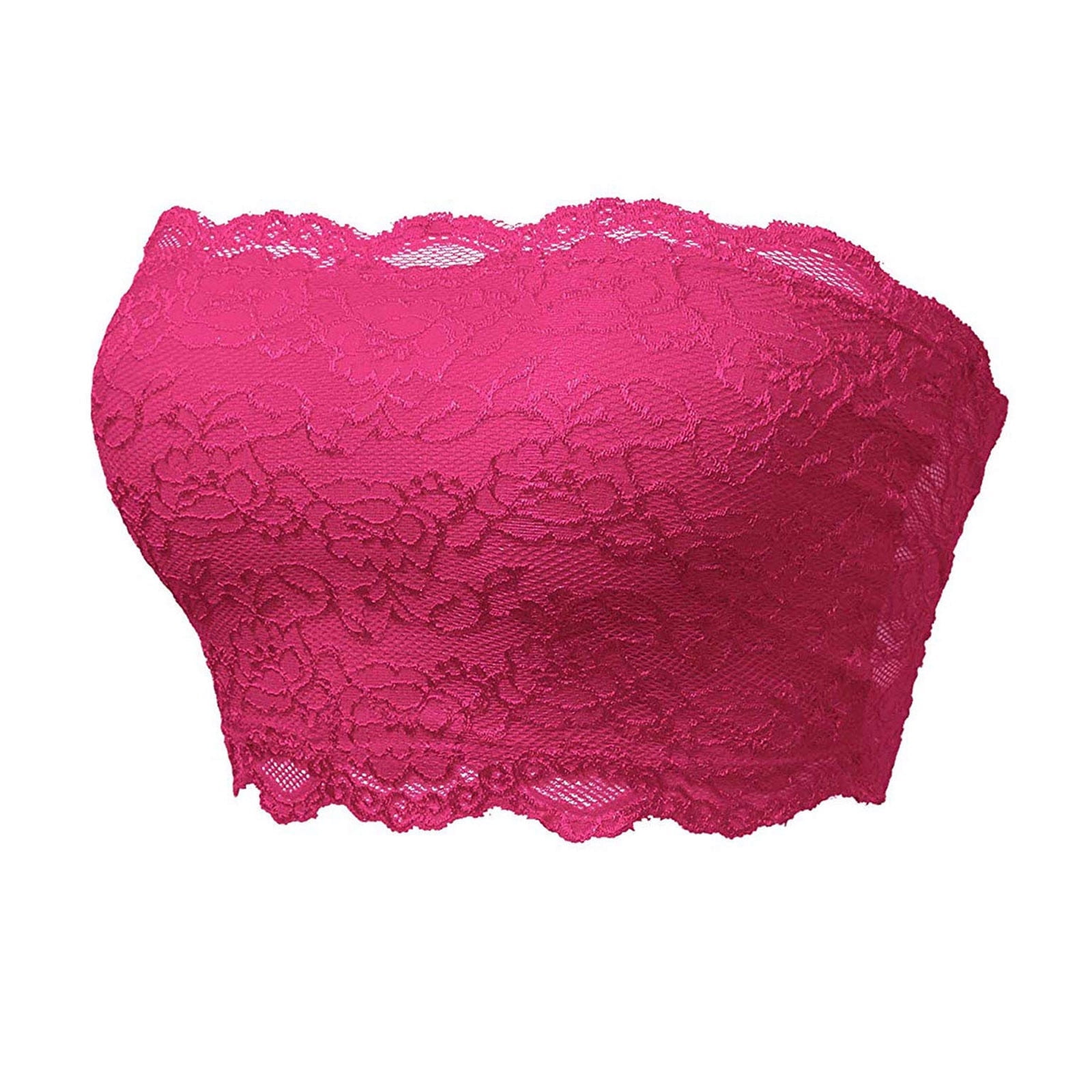 Lojoutye 2025 NEW Ladies Seamless Tube Top Tube Tops Lace Beauty Back ...