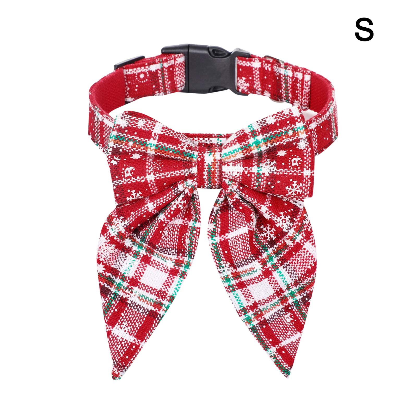 Lojoutye Lovely Collar for Dogs Christmas Dog Food Soft Small Dog Snow Red Bow Collar Dog Sequin ...