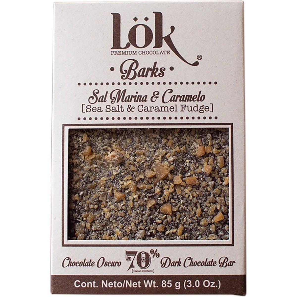 Lok Foods Chocolate Bark Sea Salt Caramel Fig 70% 3 oz (Pack Of 11 ...