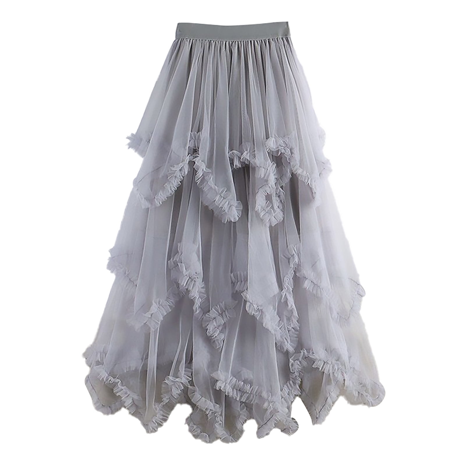 Lokdsa Clearance Skorts For Woman Womens Tulle Skirt Ruffle Multilayer Mesh A Line Tier Tutu