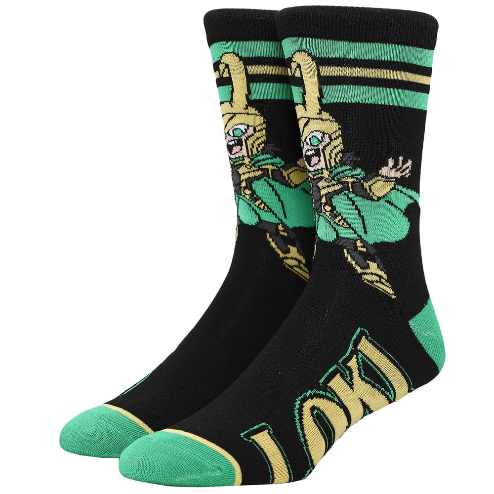 Loki Black Casual Crew Socks - Walmart.com