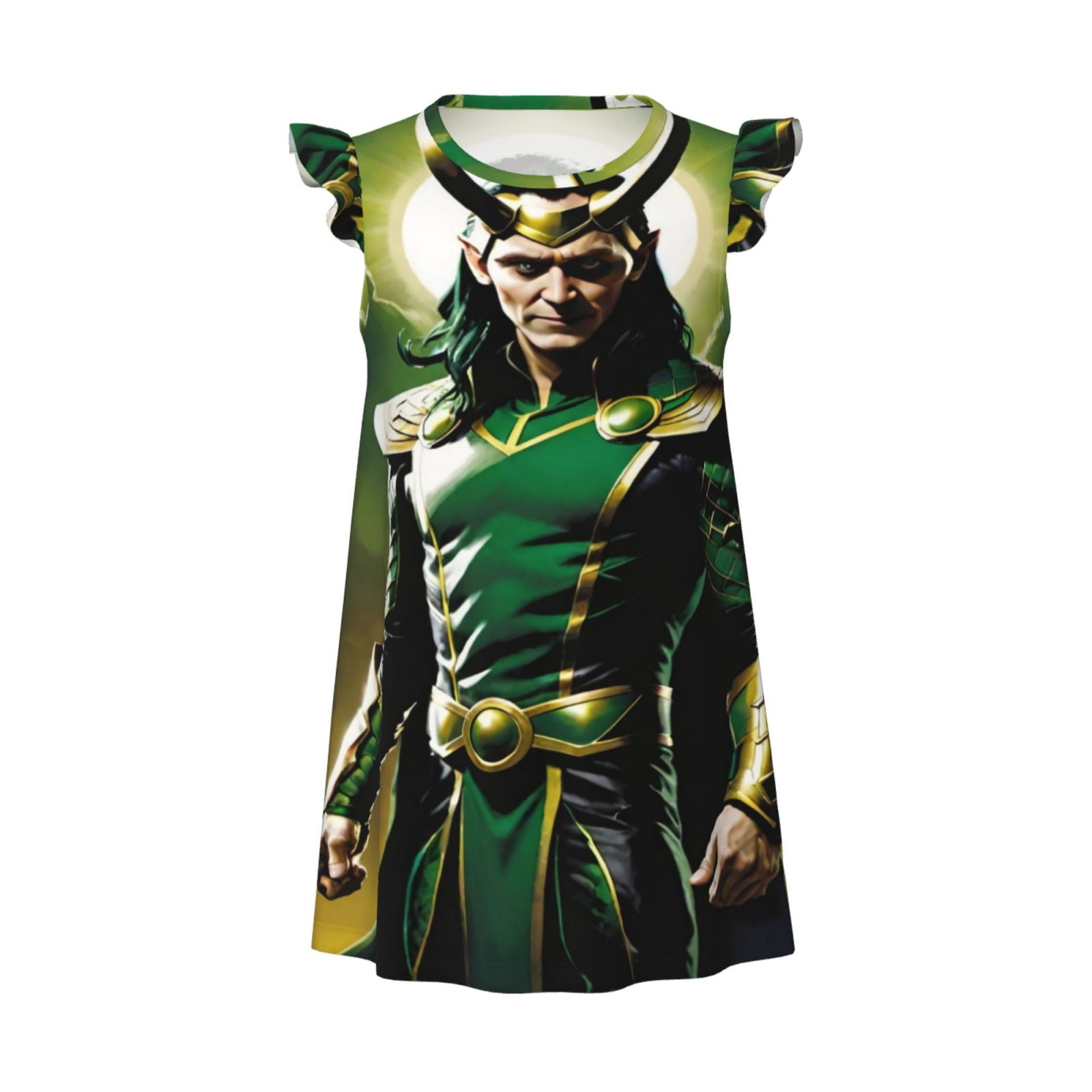 Loki Little Girls Nightgowns Soft Flutter Sleeve Night Dress Pajamas ...