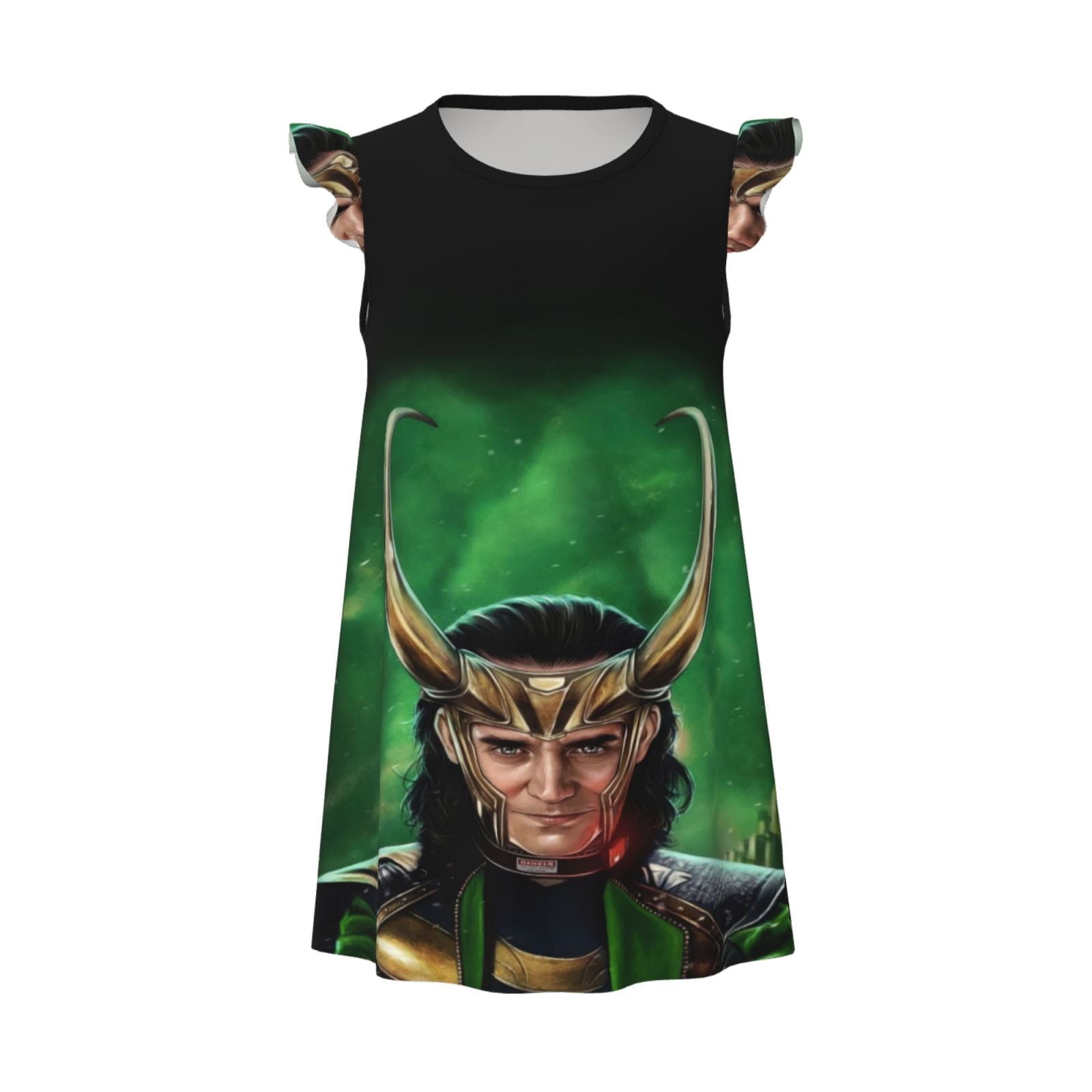 Loki Little Girls Nightgowns Soft Flutter Sleeve Night Dress Pajamas ...