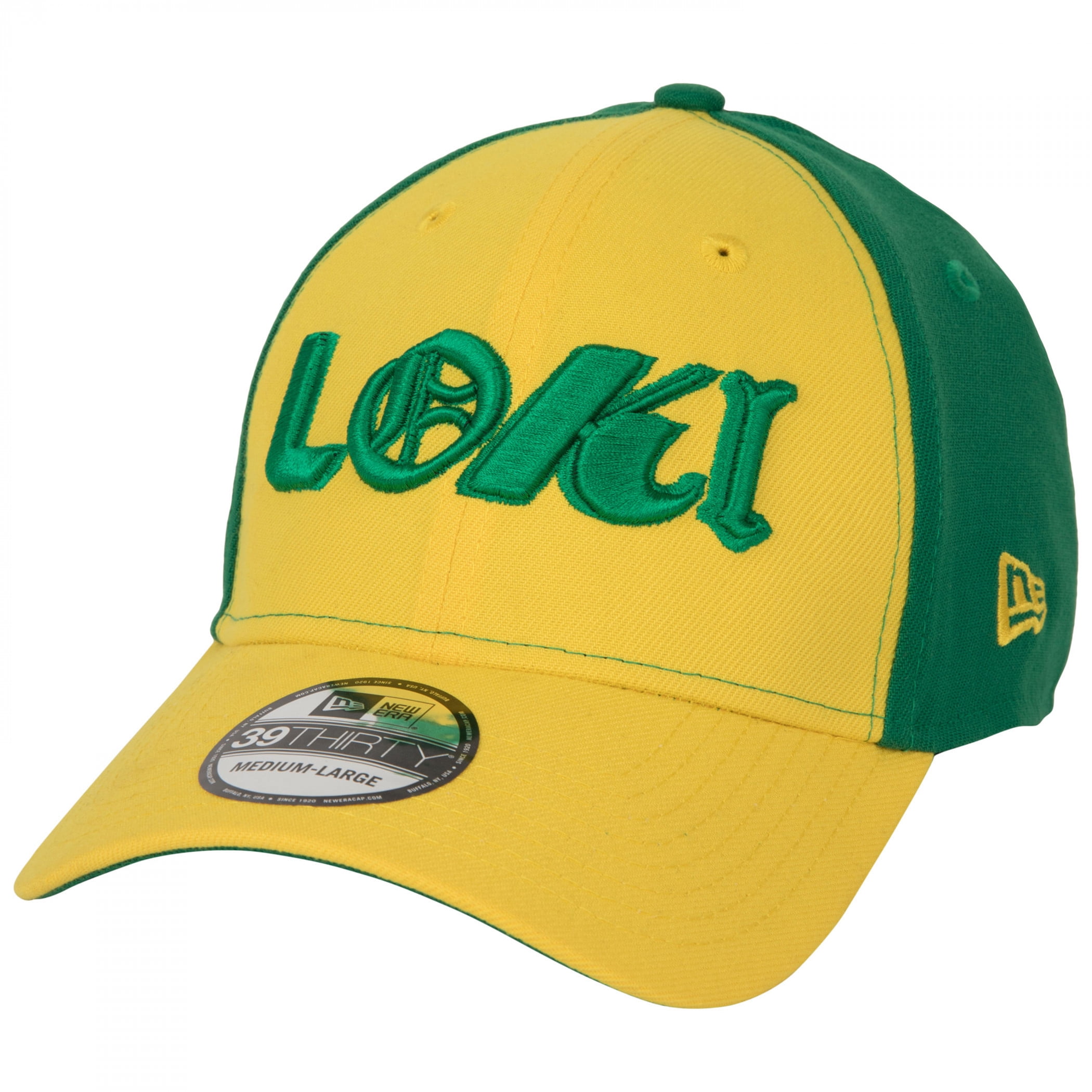 Loki Marvel Studios Yellow and Green Colorway New Era 39Thirty Fitted ...