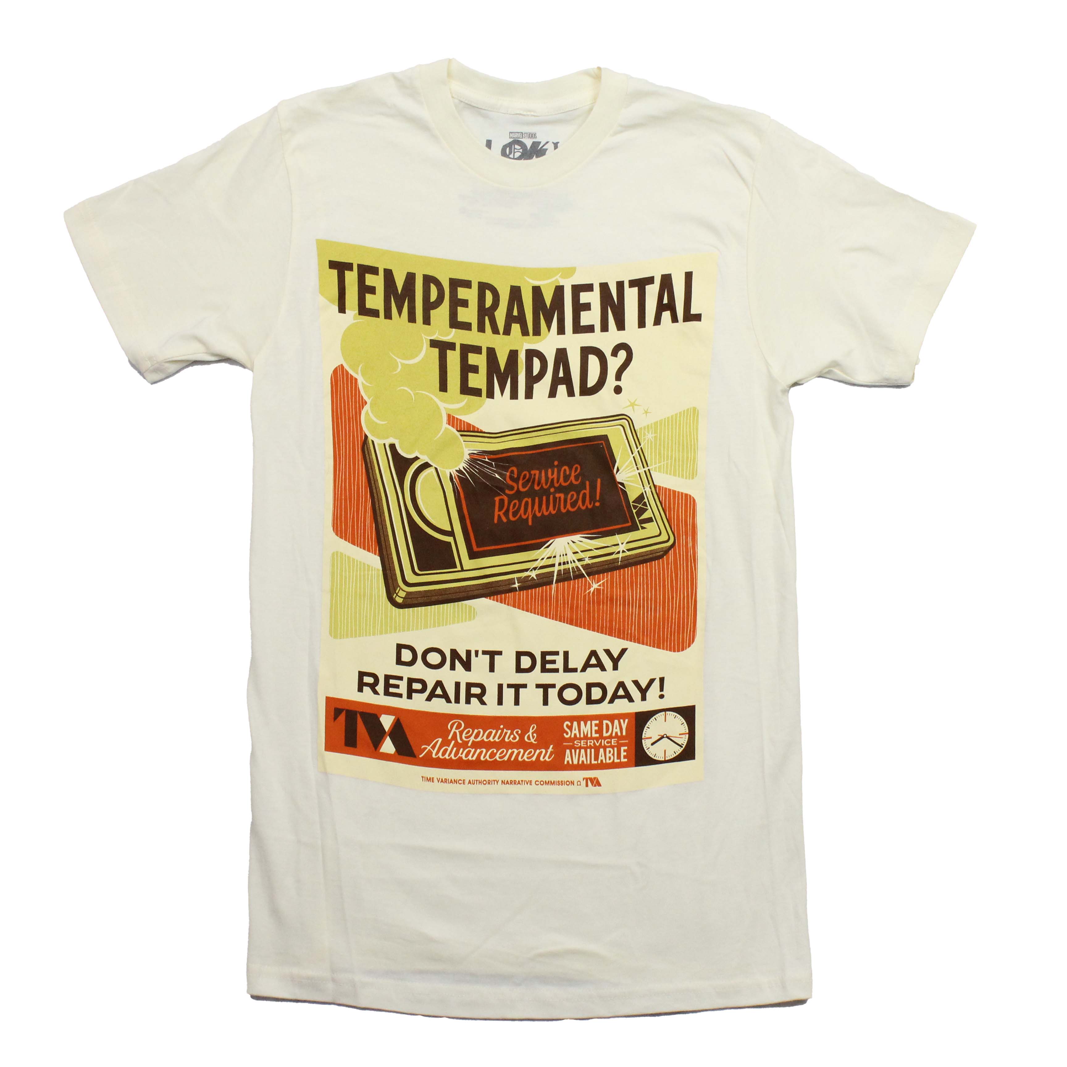Loki Mens T-Shirt - Temperamental Tempad? Ad for Time Variance Authority (Large) - Walmart.com