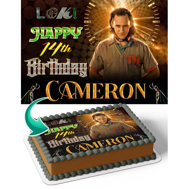 Loki Movie Edible Image Cake Topper Personalized Birthday Sheet Decal ...