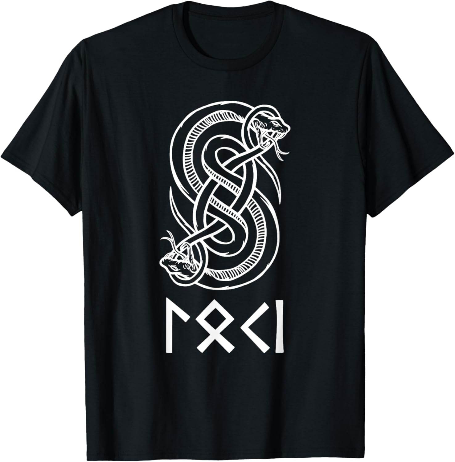 Loki Name in Norse Runes & Snake Symbol T-Shirt - Walmart.com