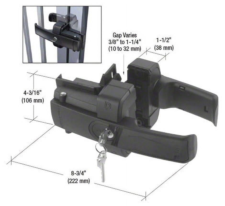 Lokk-Latch ZL3BL Black Magnetic Gate Lock - Walmart Business Supplies