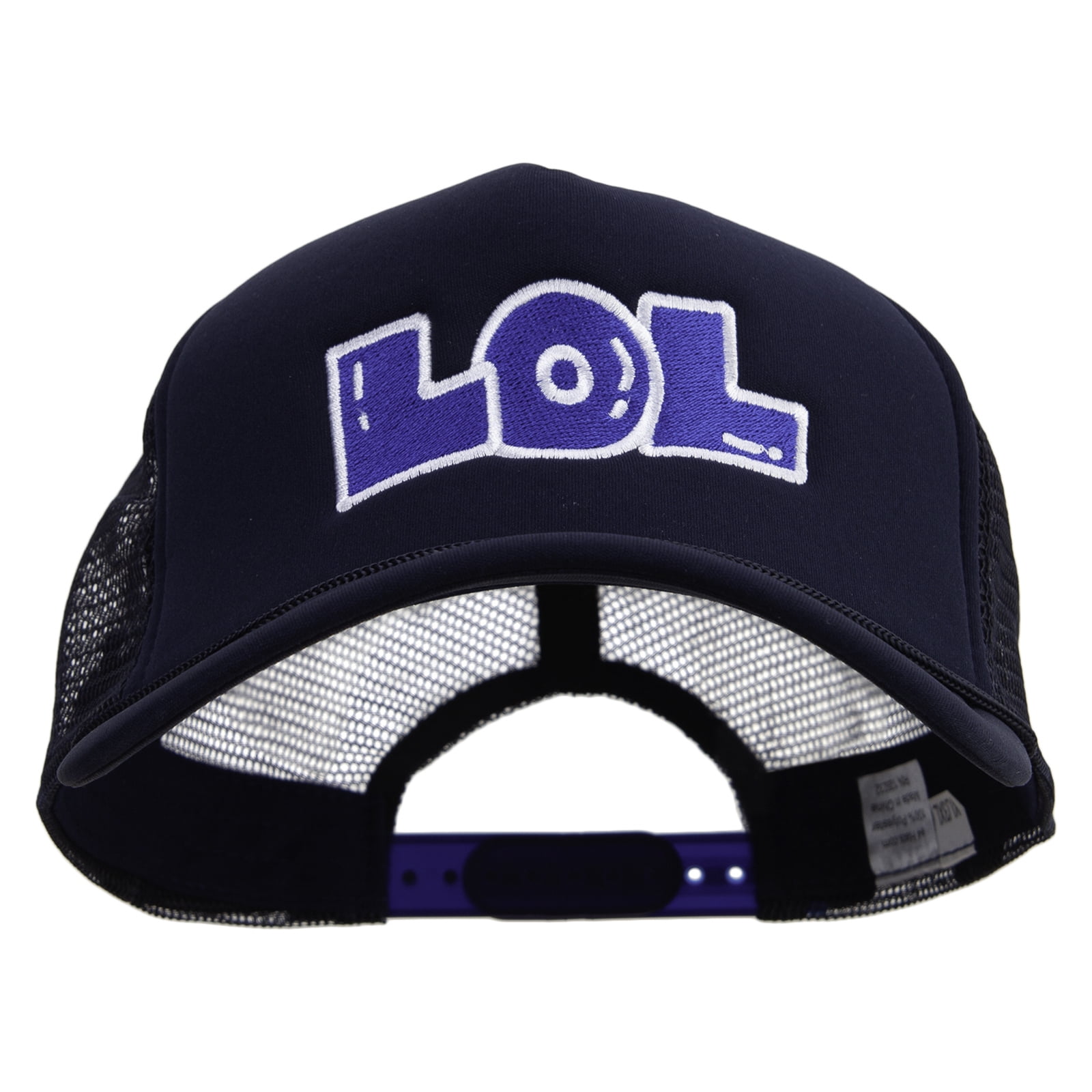Lol Bubble Embroidered Big Size Big Foam Mesh Truck Cap - Navy XL-3XL ...