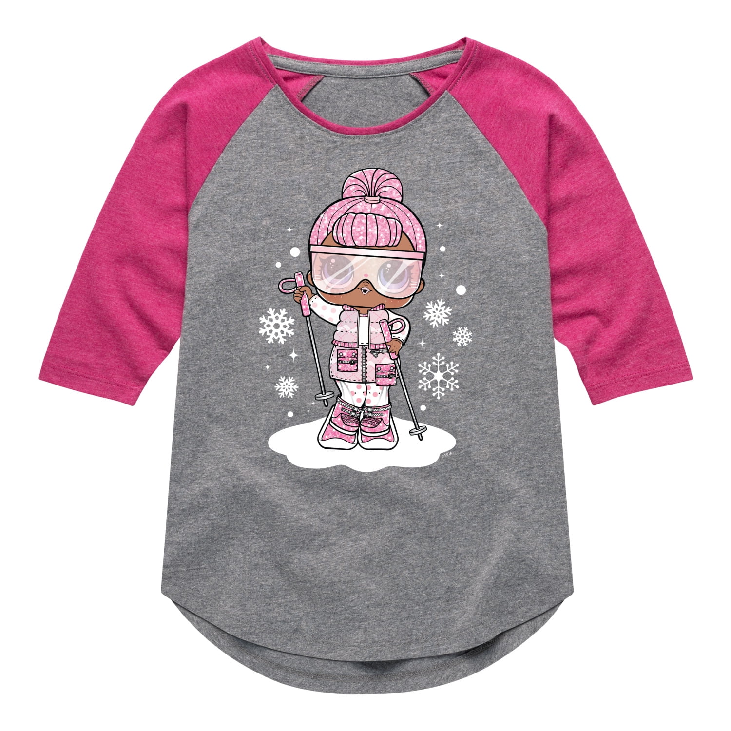 Lol Surprise! - Snowbunny And Snowflakes - Toddler & Youth Girls Raglan ...
