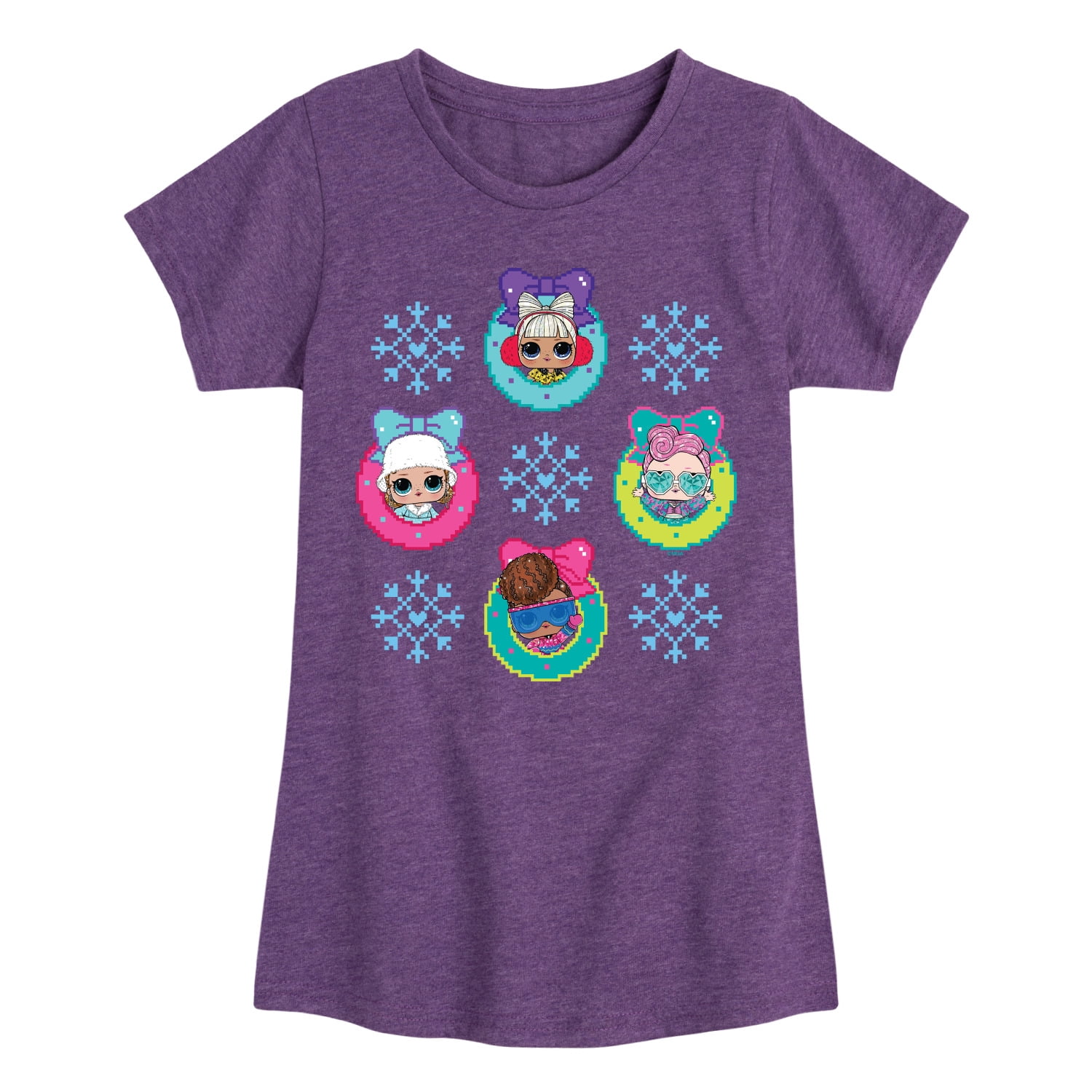 Lol Surprise! - Snowflake Wreath - Toddler & Youth Girls Short Sleeve ...