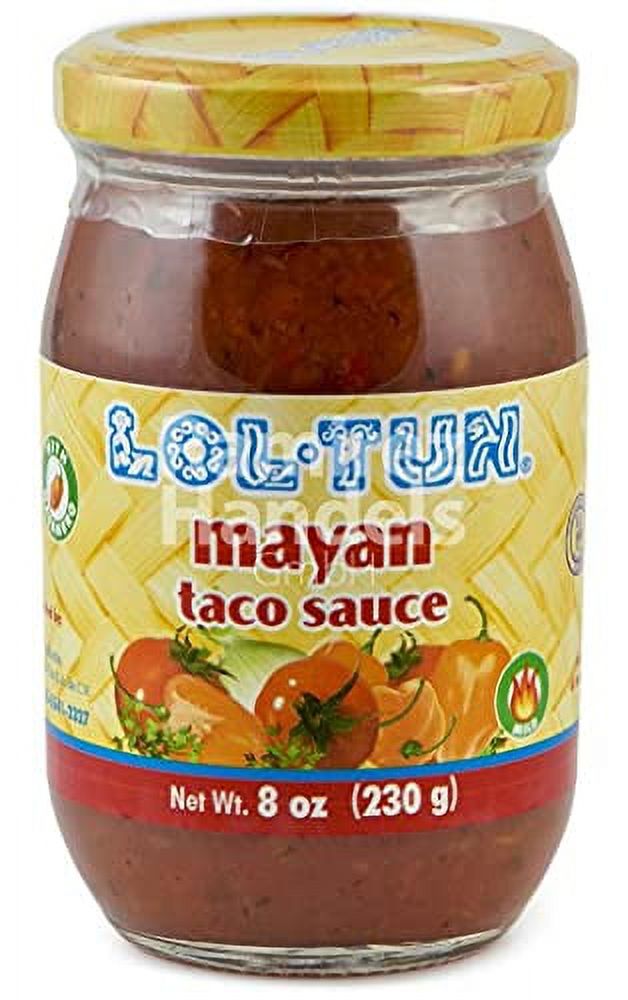 Lol-Tun Mayan Hot Red Taco Sauce 230gr / 8Oz (3 Pack) Natural, Plant ...