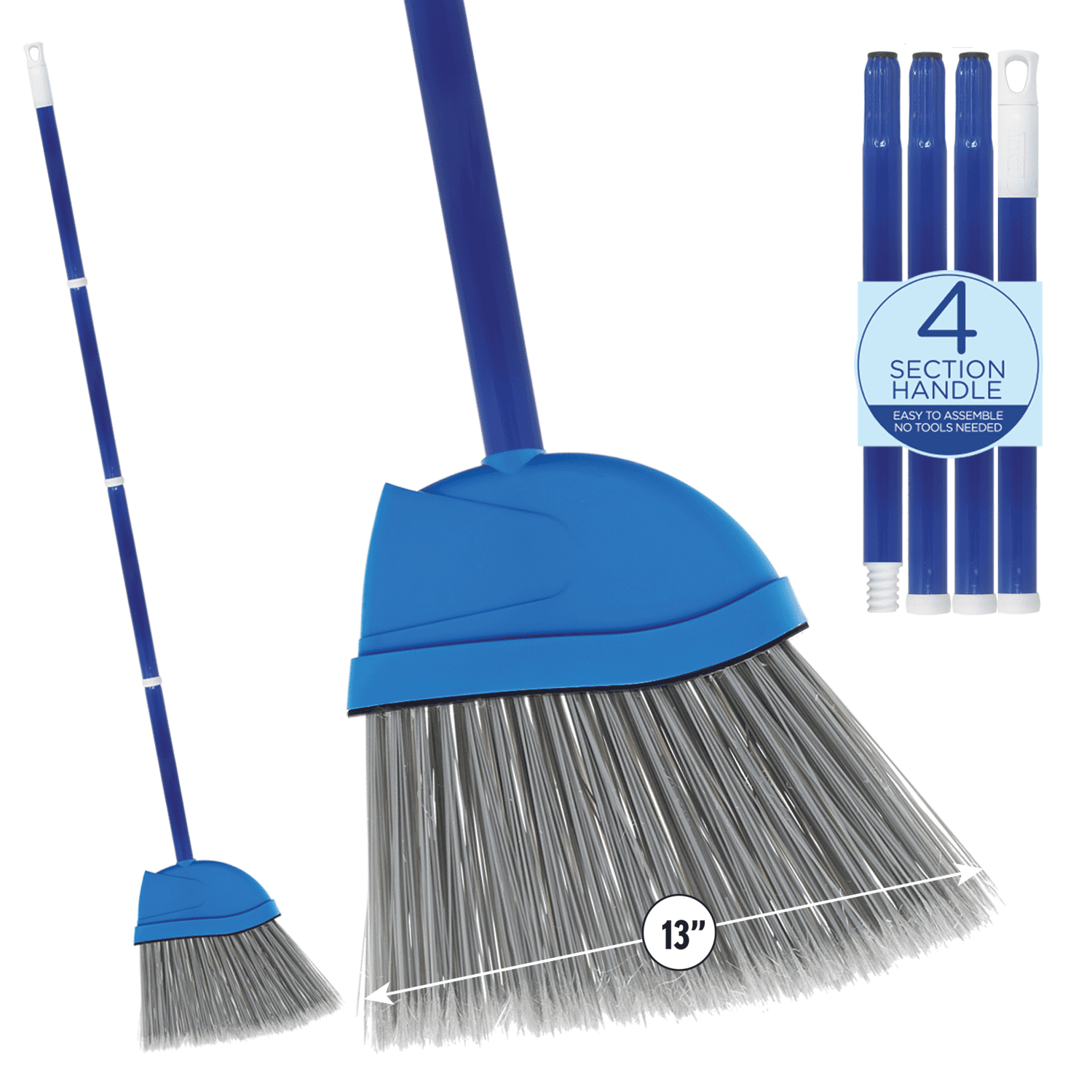 Lola Angle Broom 12" Head Recycled Bristles High Gloss Force Fit Handle ...