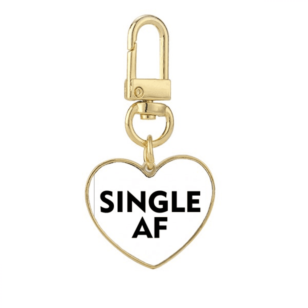 Single Emotional Dissatisfaction Gold Heart Keychain Metal Keyring ...