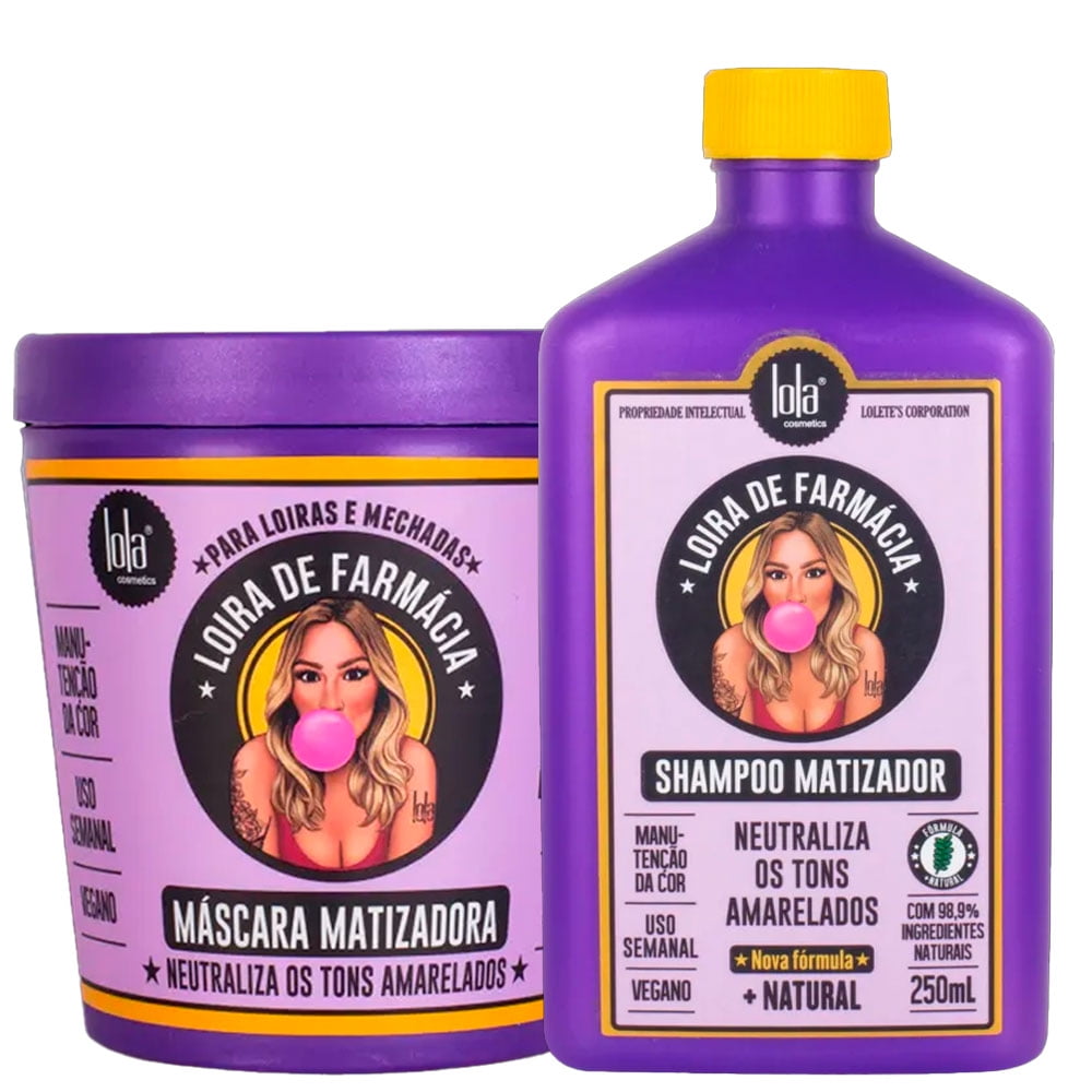 Lola Cosmetics Loira De Farmácia Kit: Shampoo + Tinting Mask - Walmart.com