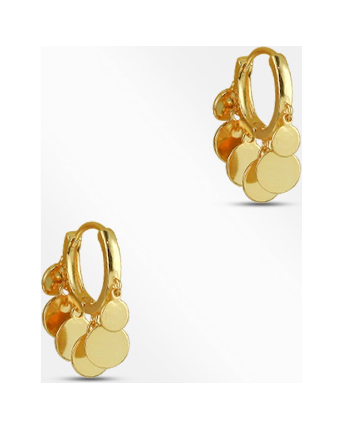 Lola Fringe Disc Hoop Earrings - Walmart.com