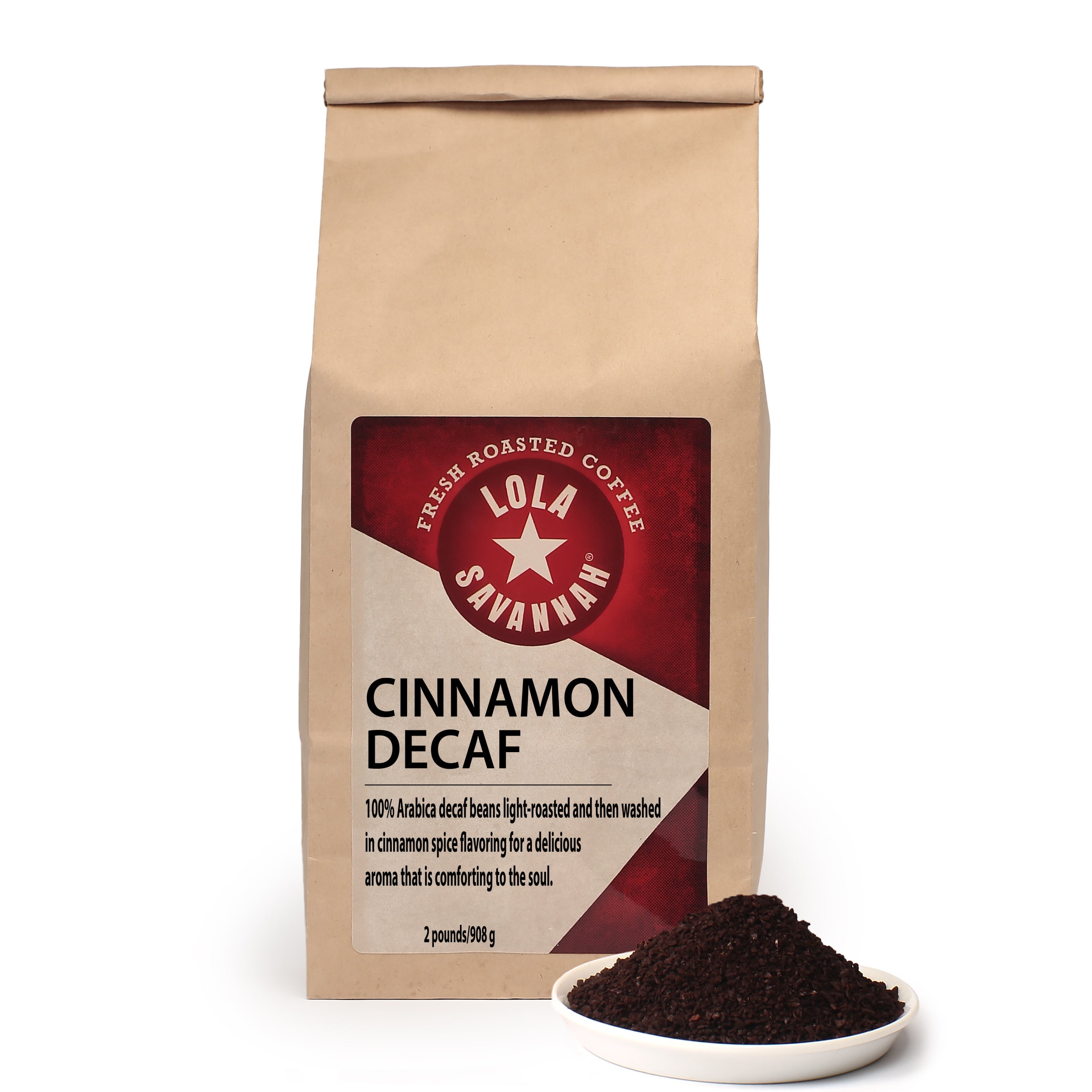Lola Savannah Cinnamon Ground Coffee - Decaf 2lb Bag - Walmart.com