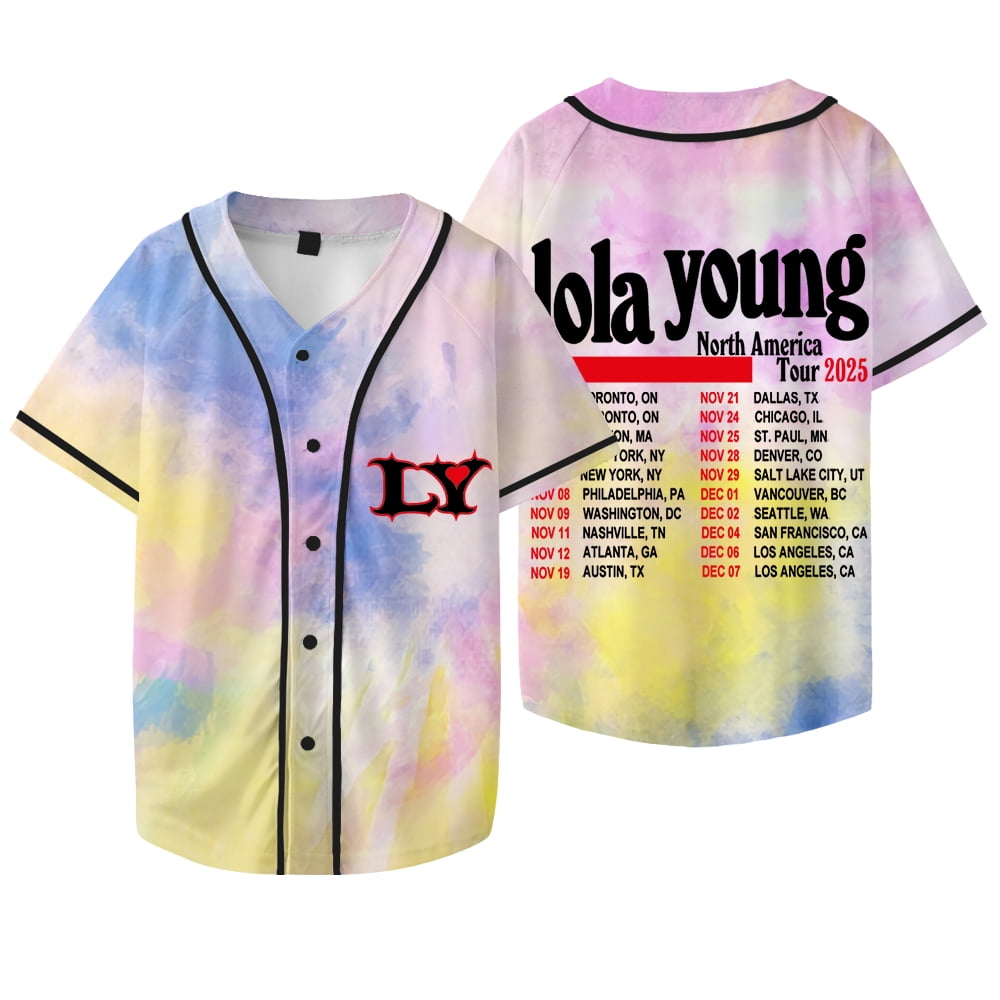 Lola Young 2025 Tour Baseball Jacket Merch Men Women Short Sleeve ...
