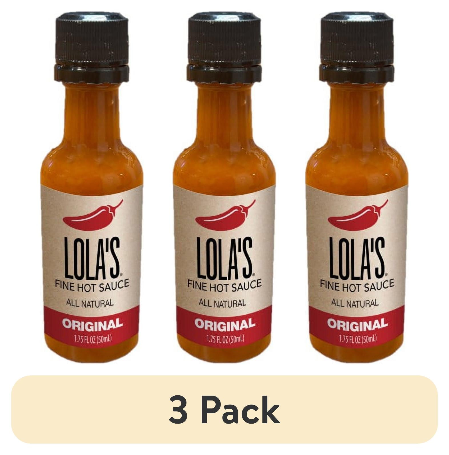 (3 pack) Lola's Fine Hot Sauce Mini Bottle Original - Walmart.com