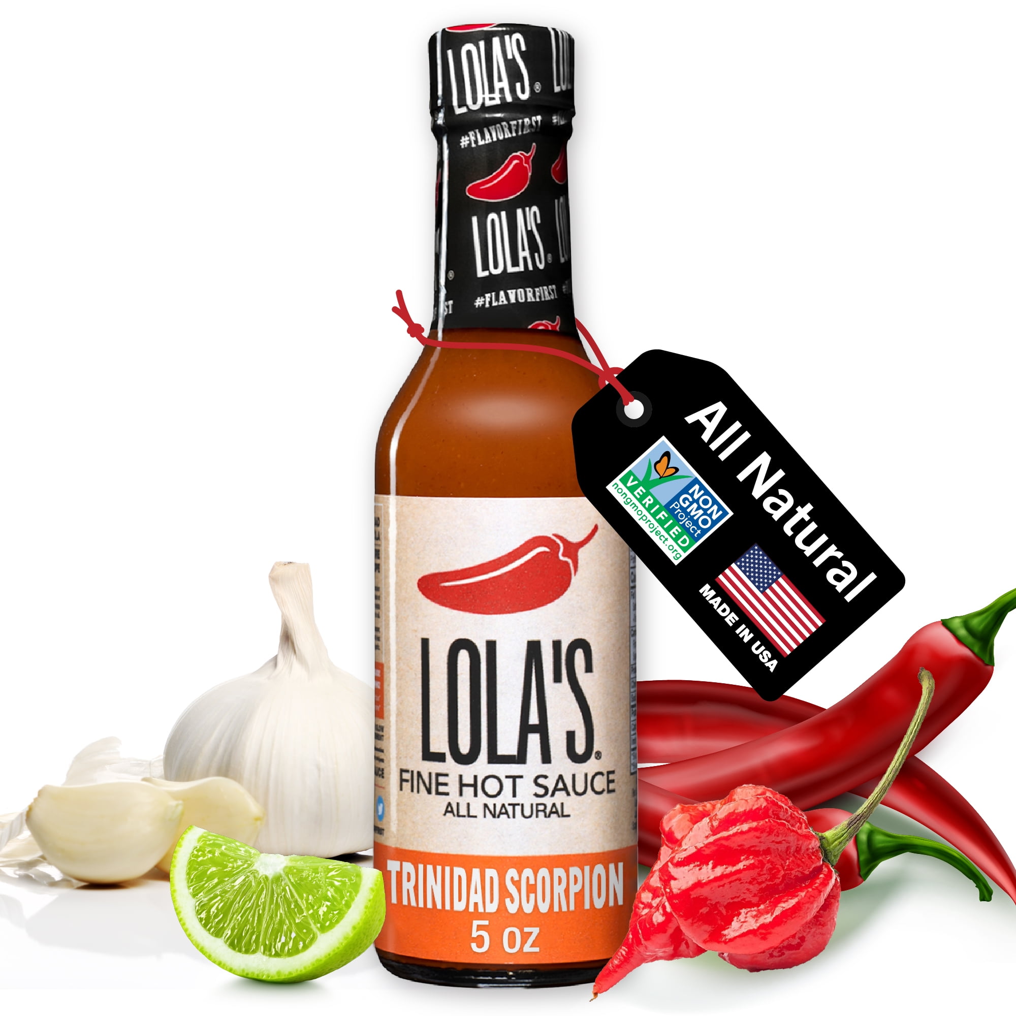 Lola's Fine Hot Sauce - Trinidad Scorpion 5 fl oz (All Natural, Gluten ...