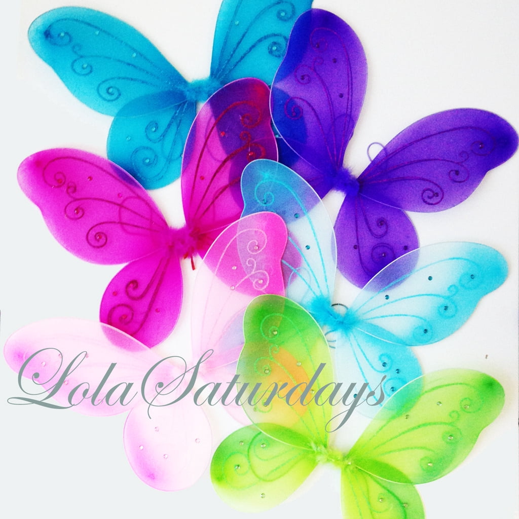 LolaSaturdays 5 Pack Assorted Fairy Wings (22"W X 15"L) - Walmart.com