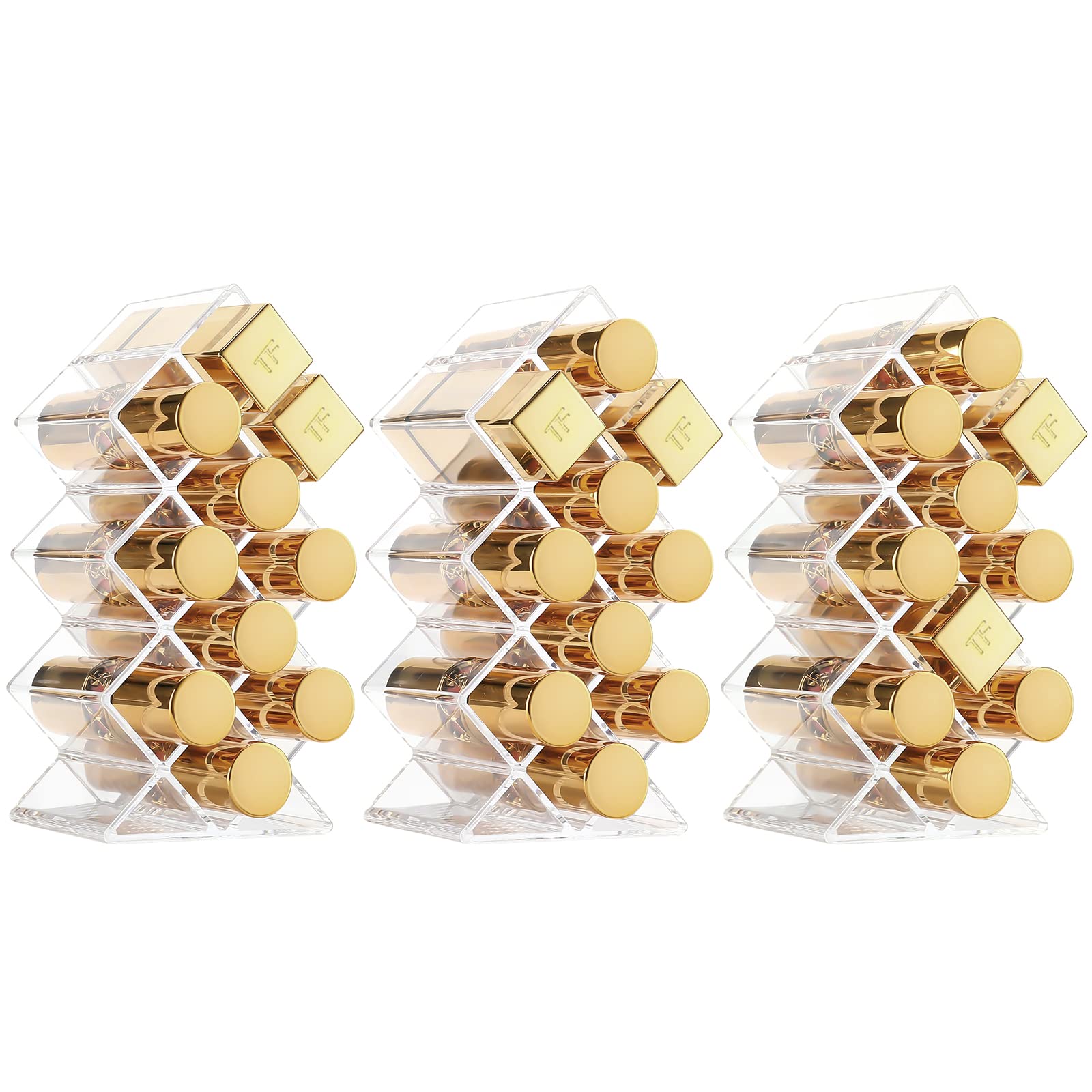 Lolalet 3 Pack Lipstick TSF6 Holder Organizer, 30 Spaces Acrylic ...