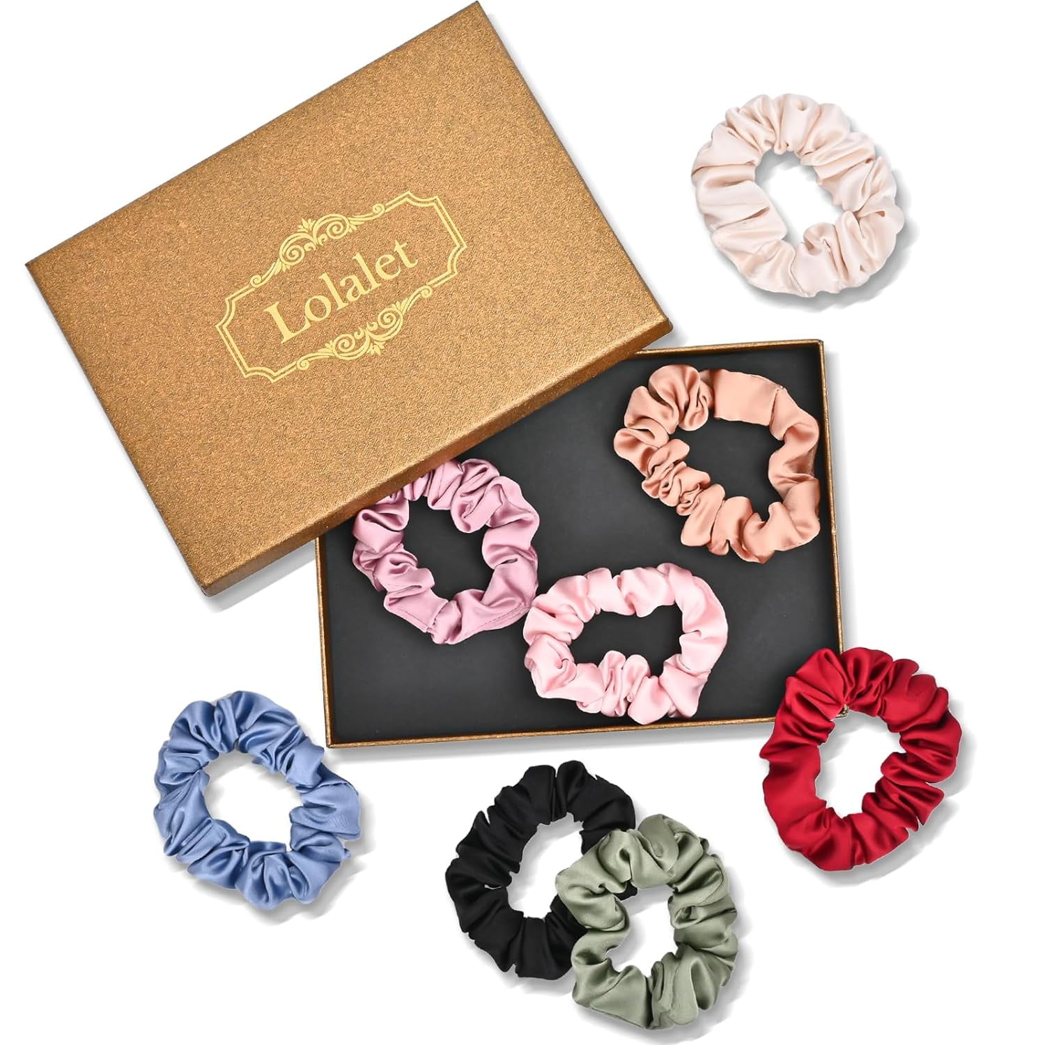 Lolalet Hair Scrunchies Satin Scrunchies for Women Valentine's Day ...