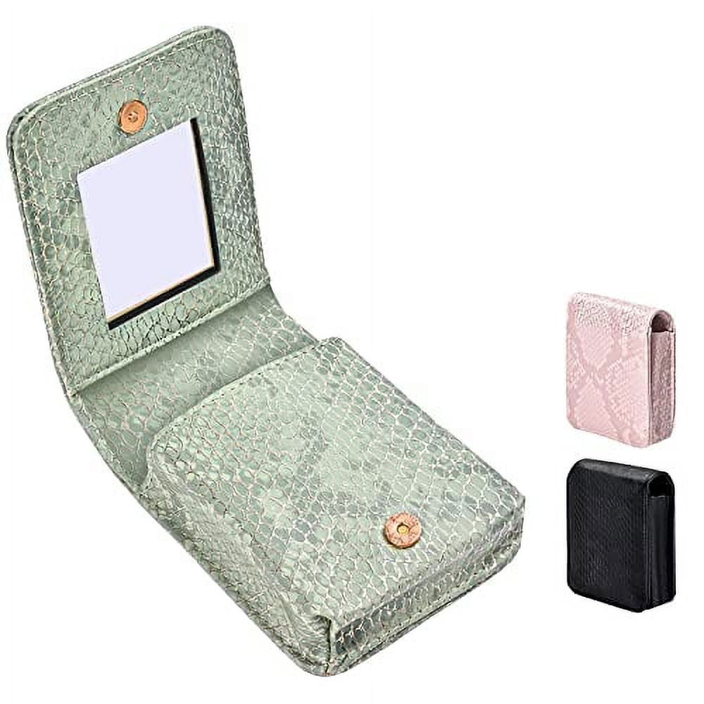 Lolalet Lipstick Case with Mirror for Purse, Small Cosmetic Bag for ...