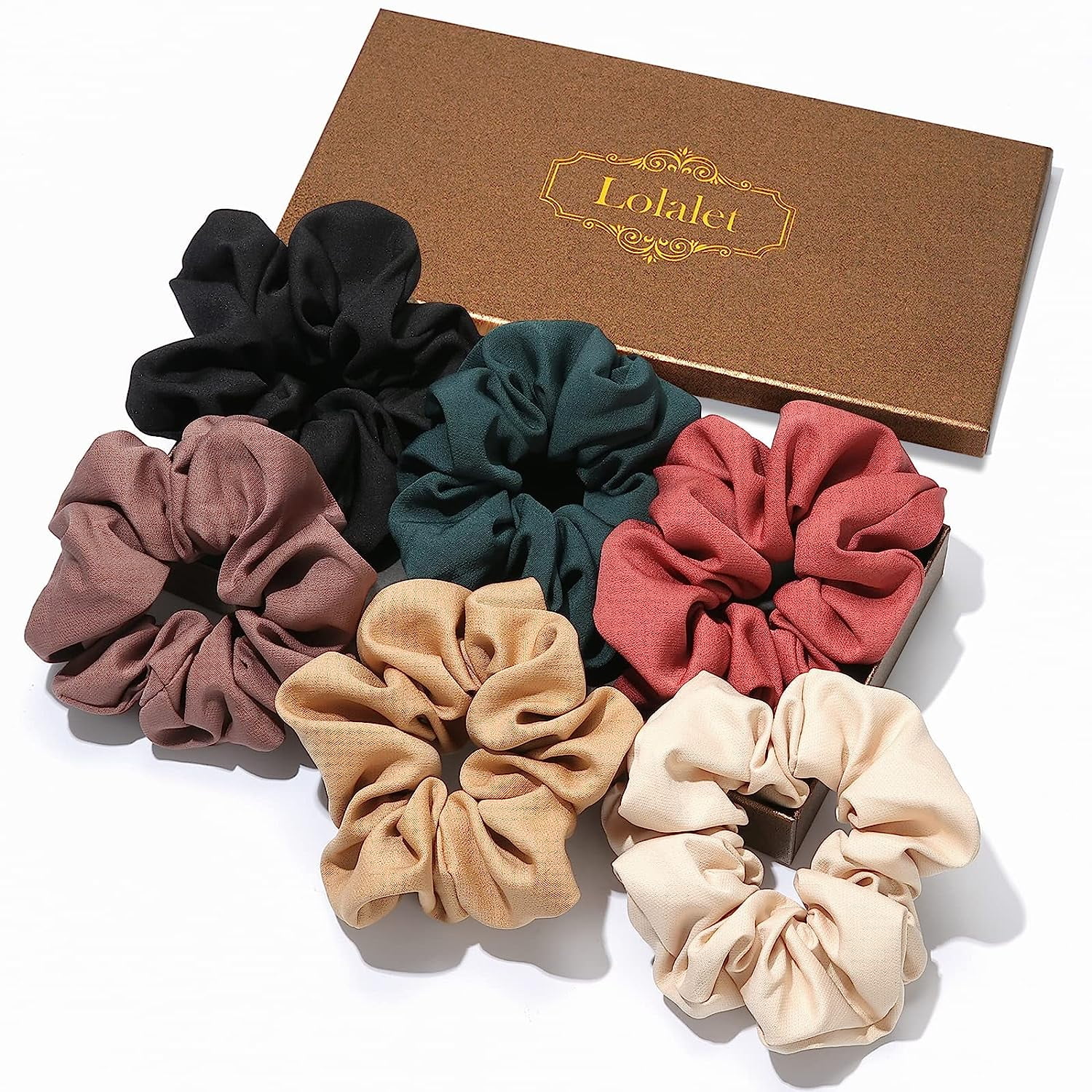 Lolalet Scrunchies for Women, Satin Hair Softer Than Silk Ties Sleep ...