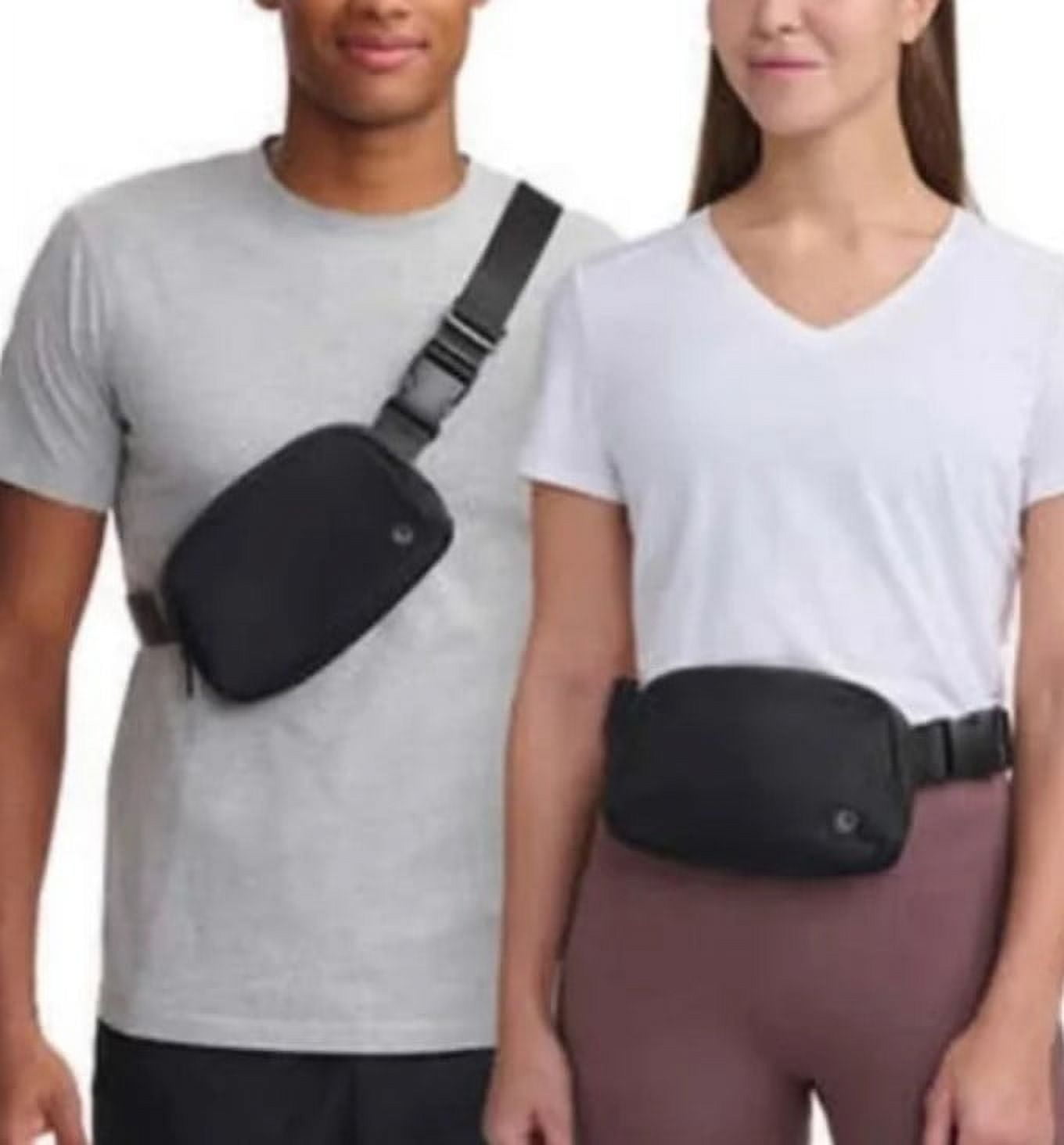 Lole Unisex Black Belt Bag, Crossbody Fanny Pack Waist Bag, 7 ...