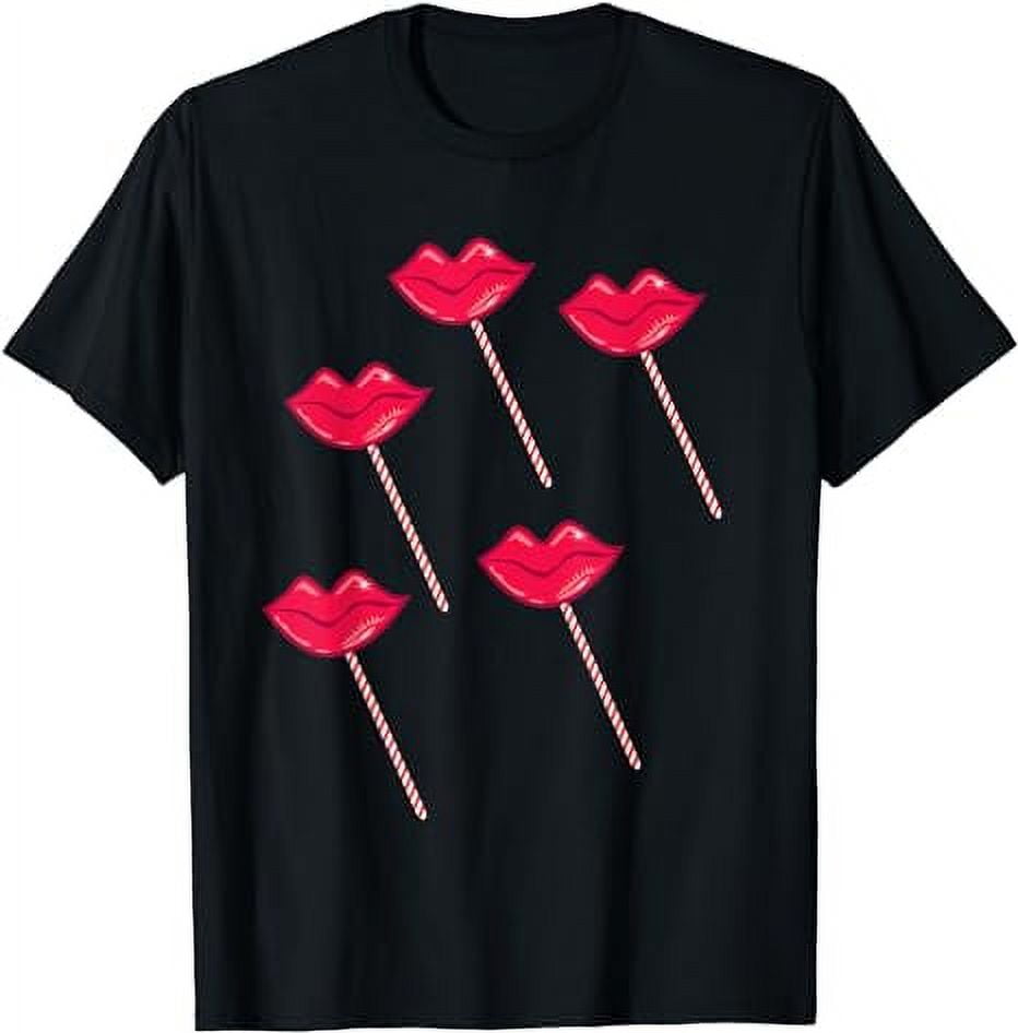 Lolipop Red Lips Red Lips Lollipop T-Shirt - Walmart.com