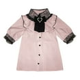 Lolita Fashion Women Blouse Lace Short Puff Sleeve Shirt Gothic Kawaii ...