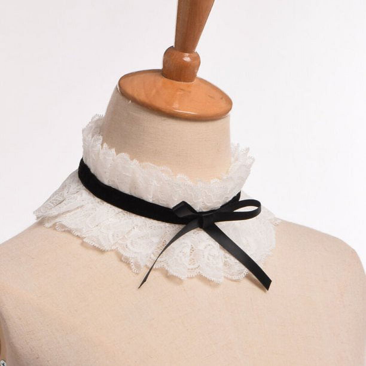Lolita Neck Collar Elizabethan Ruff Gothic Lace Neck Ruff Collar ...
