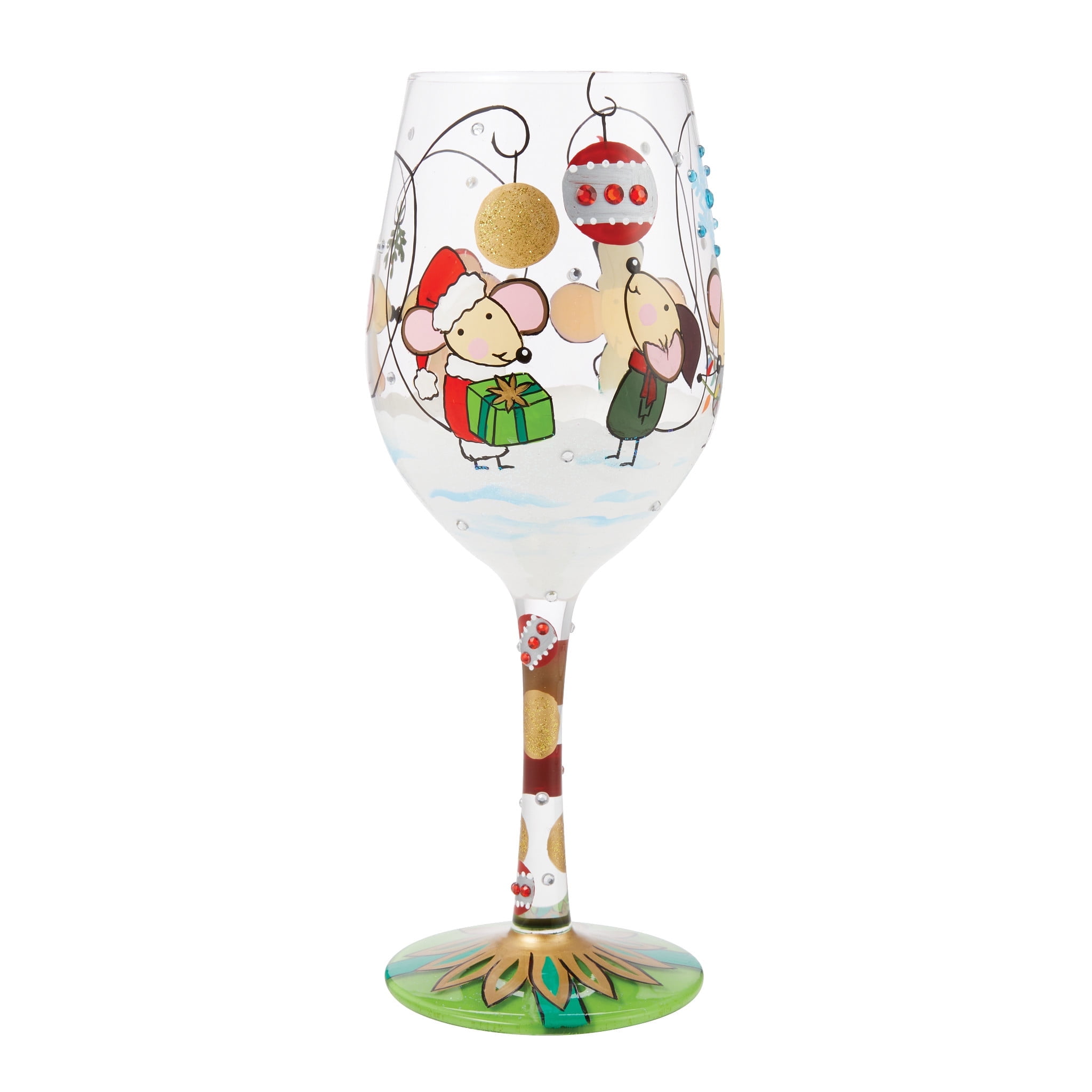 Lolita Not Even a Mouse Christmas Wine Glass 9in H - Walmart.com