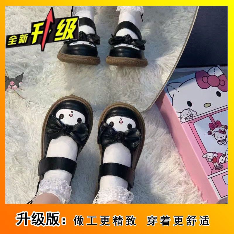 Lolita Shoes 2024 New Japanese and Korean Style Bow Leather Shoes Women ...