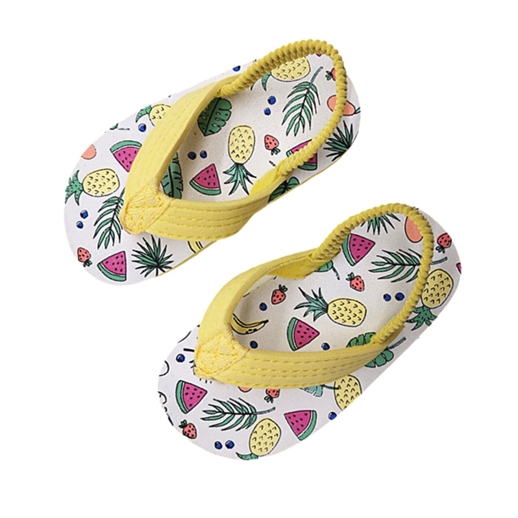 Loliuicca Girls Flip Flop Sandals Cute Fruits Print Anti-Slip Soft Sole ...
