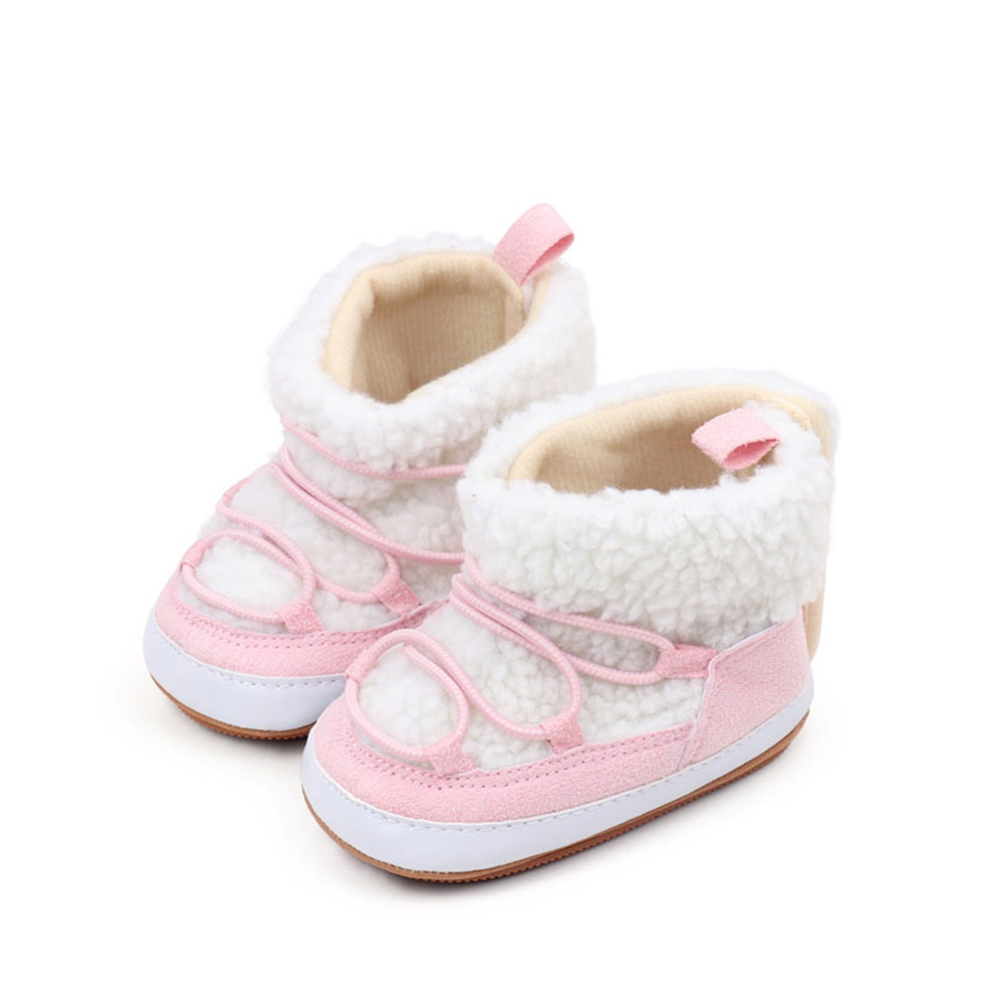Loliuicca Infant Winter Snow Boots Warm Lambs Wool Baby First Walker ...