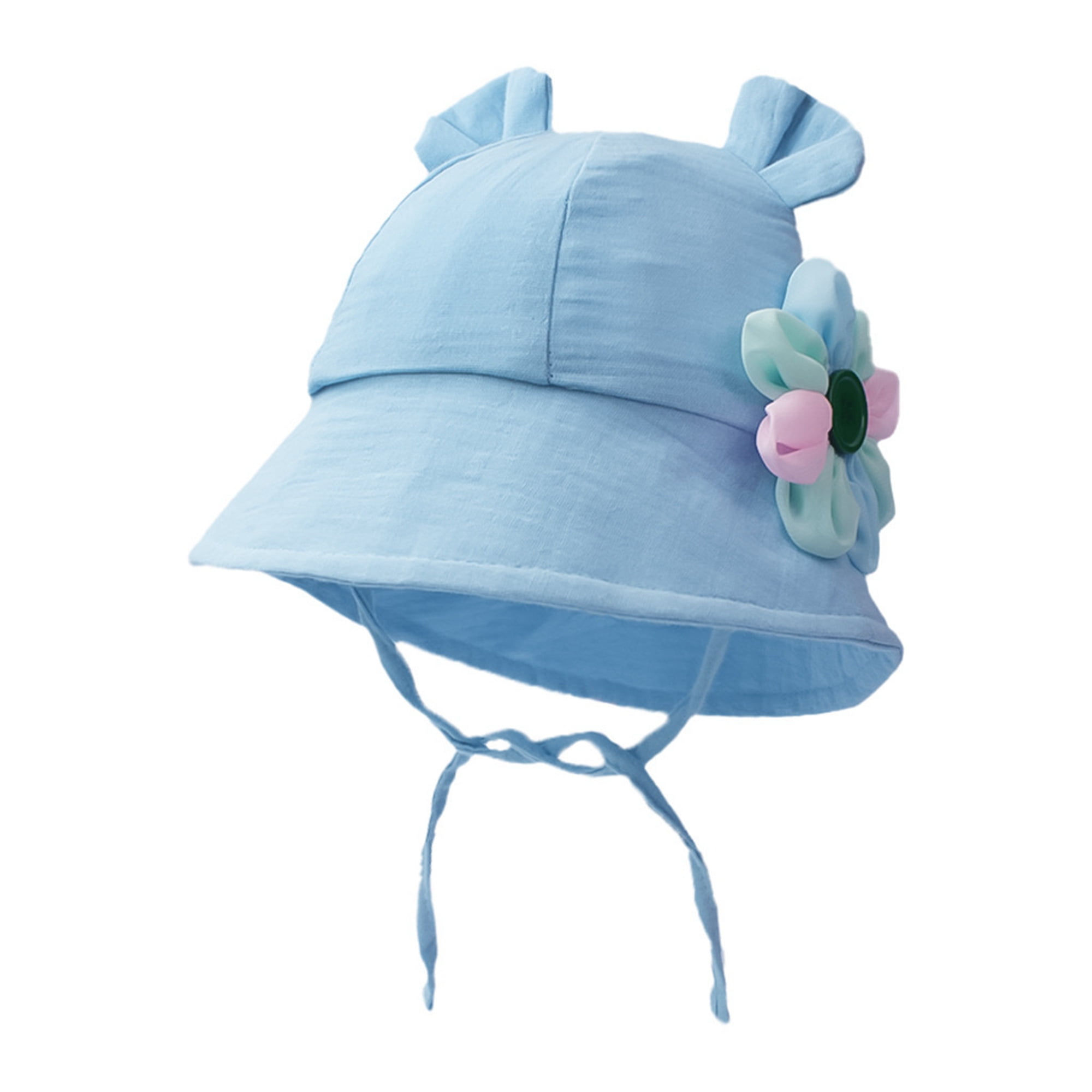 Loliuicca Kids Girl Bucket Hat Cute Flower Summer Beach Sun Hat Wide ...